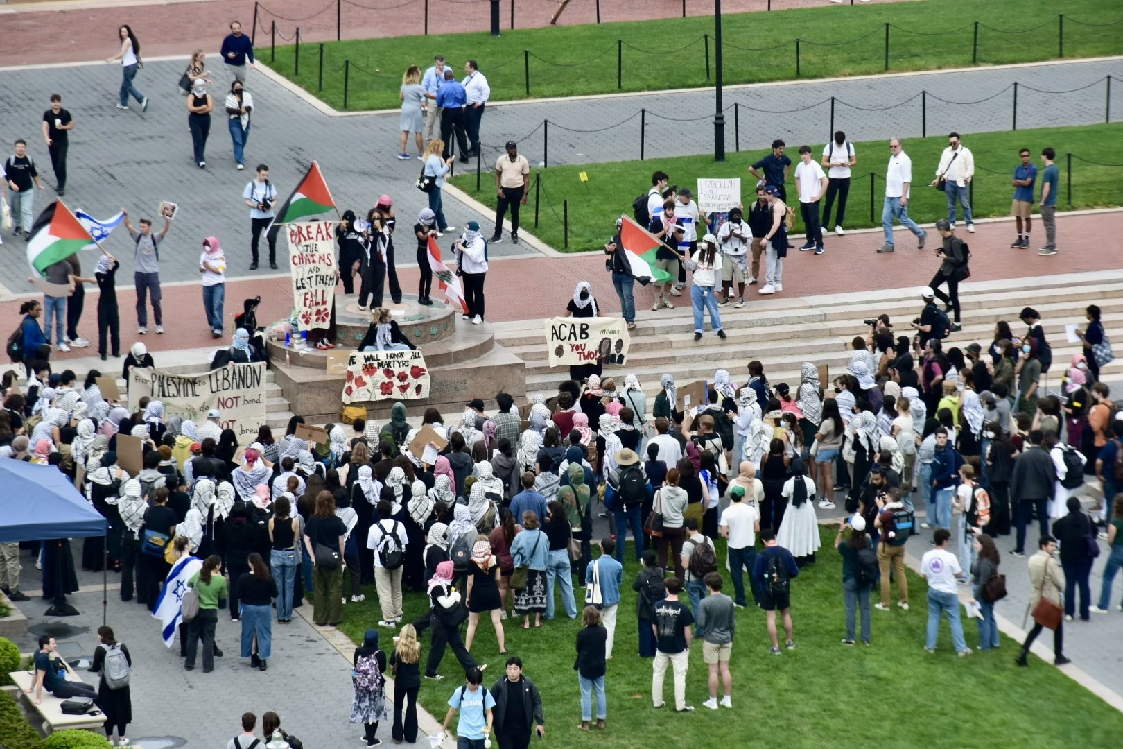 Pro-Palestinian protesters hold ‘All out for Lebanon’ demonstration ...