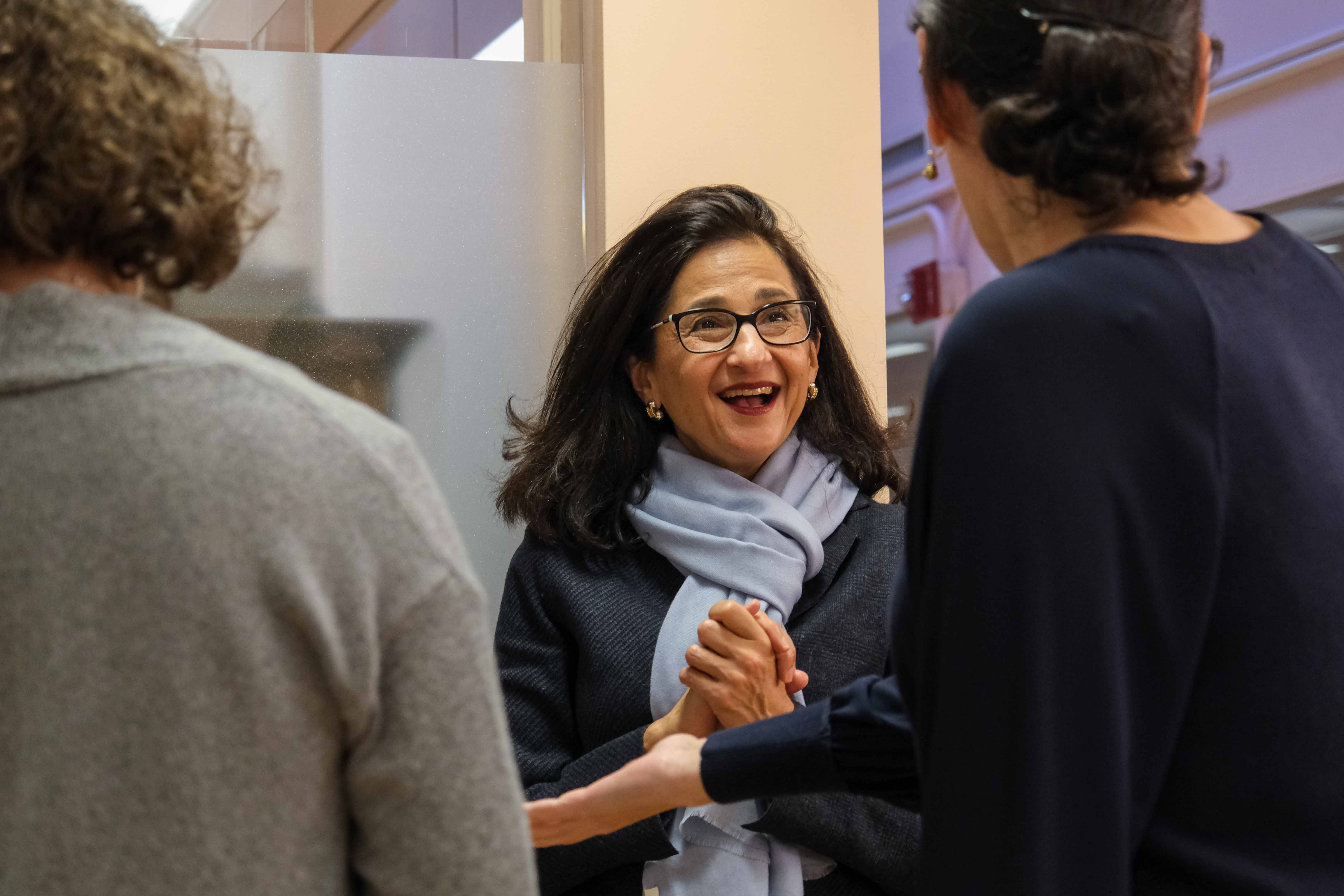 Shafik visits new Butler Library archival exhibit ahead of inauguration