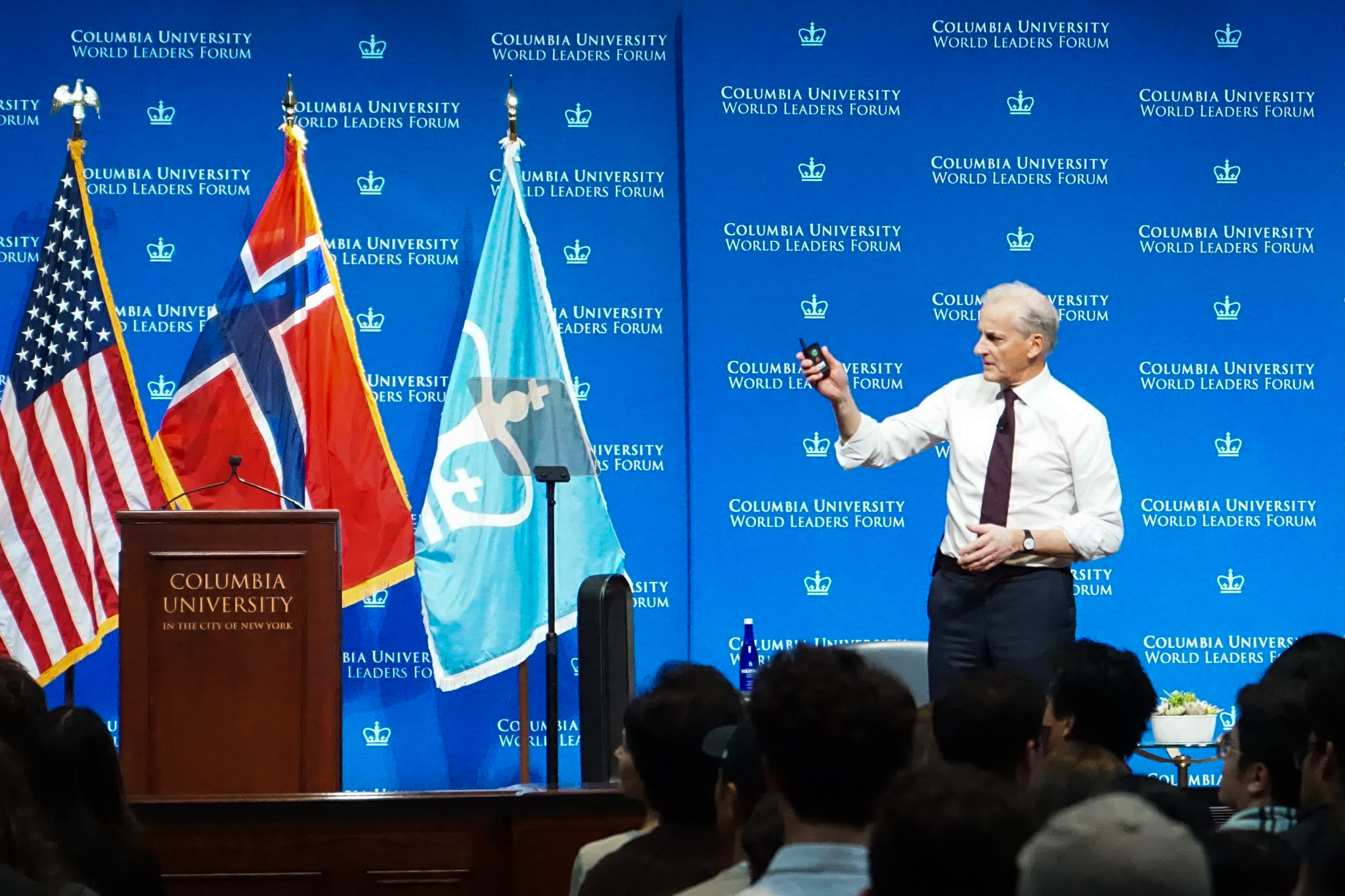 Norwegian Prime Minister Jonas Gahr Støre discusses green energy at ...