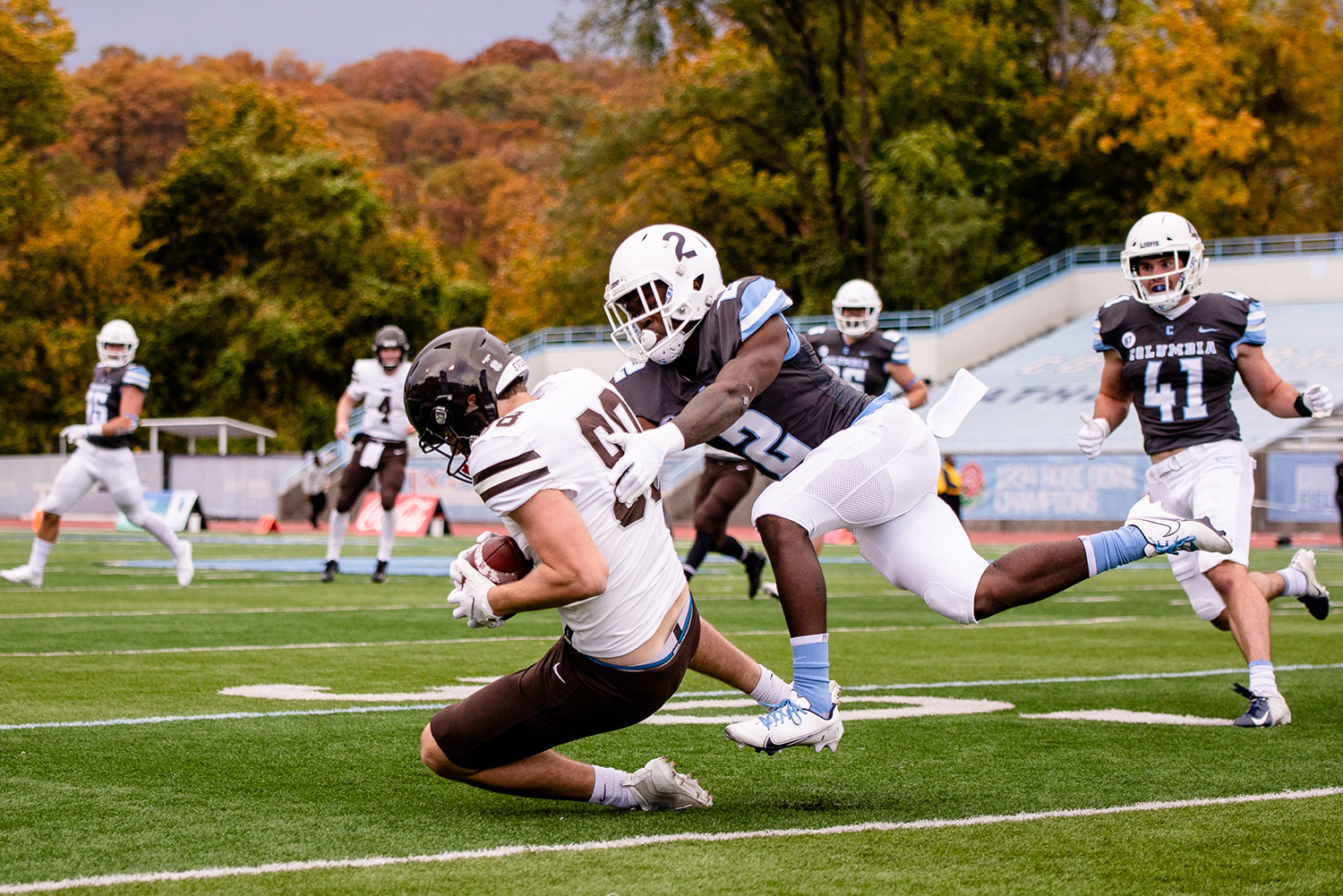Lions ride second-half comeback to best Brown 23-17 on Senior Day
