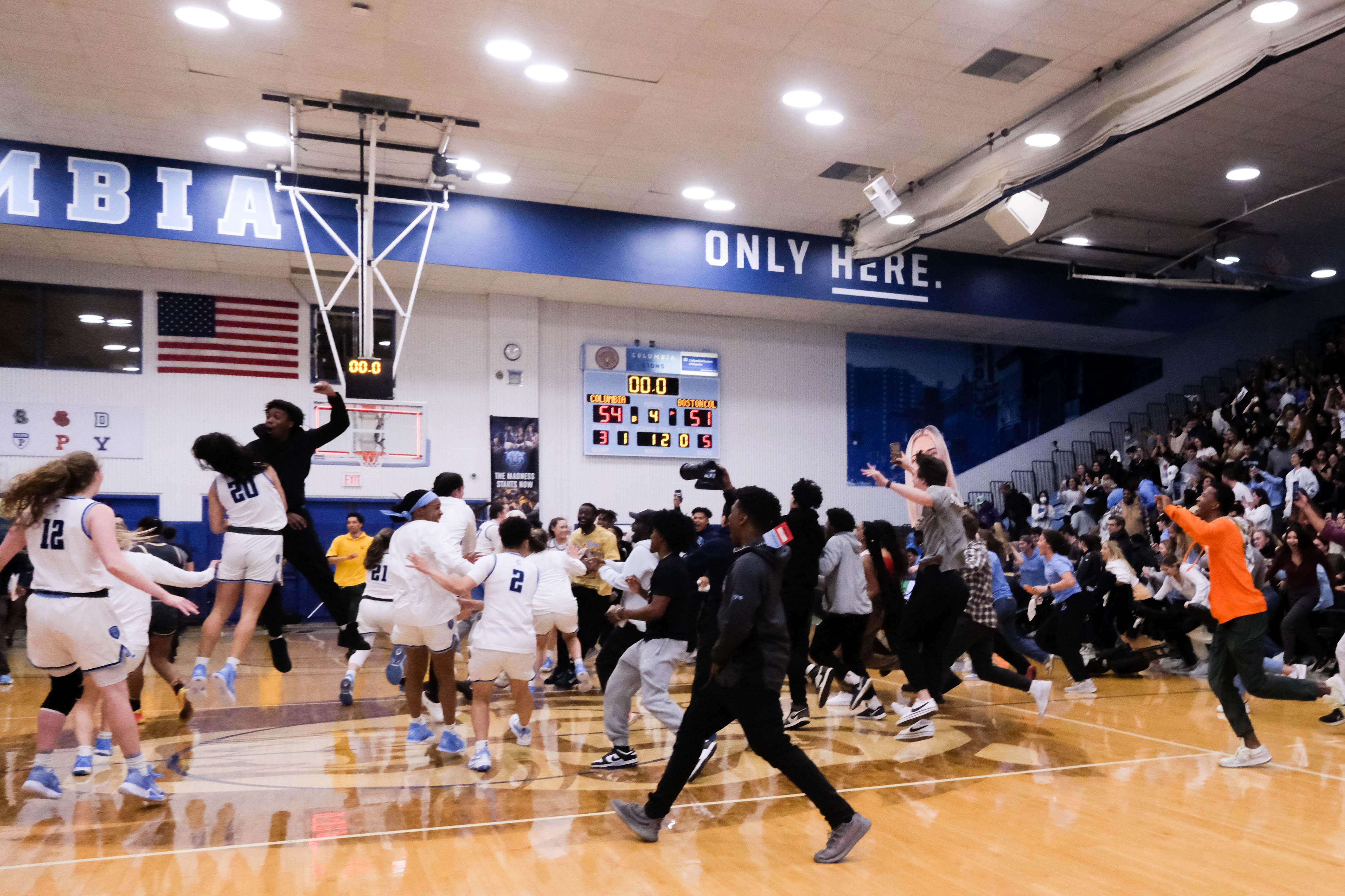 In Focus: Columbia fans storm the court after women’s basketball’s ...