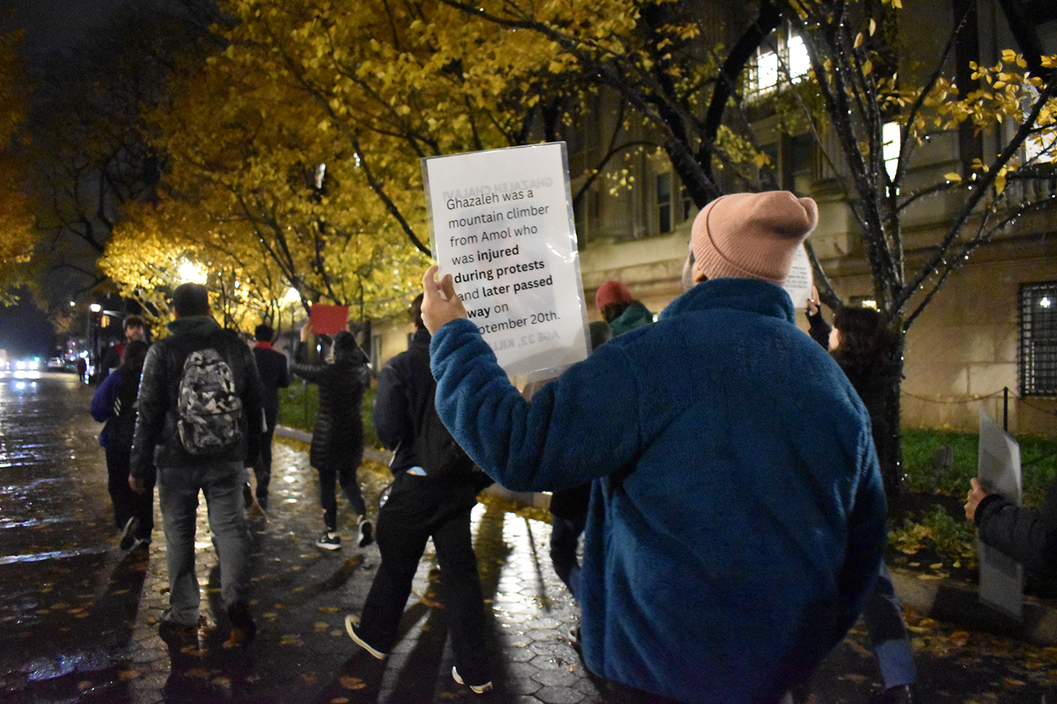 Iranian students from NYU, Columbia, and The New School protest for a ...