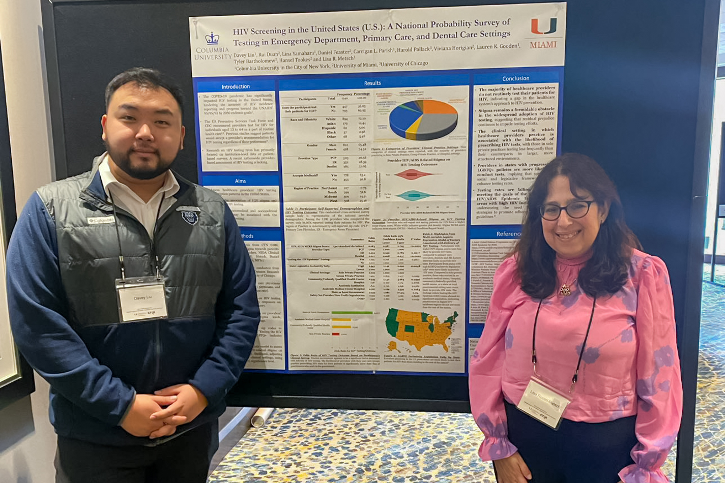 Dean Rosen-Metsch and Davey Liu, GS ’24, attend Center For AIDS ...