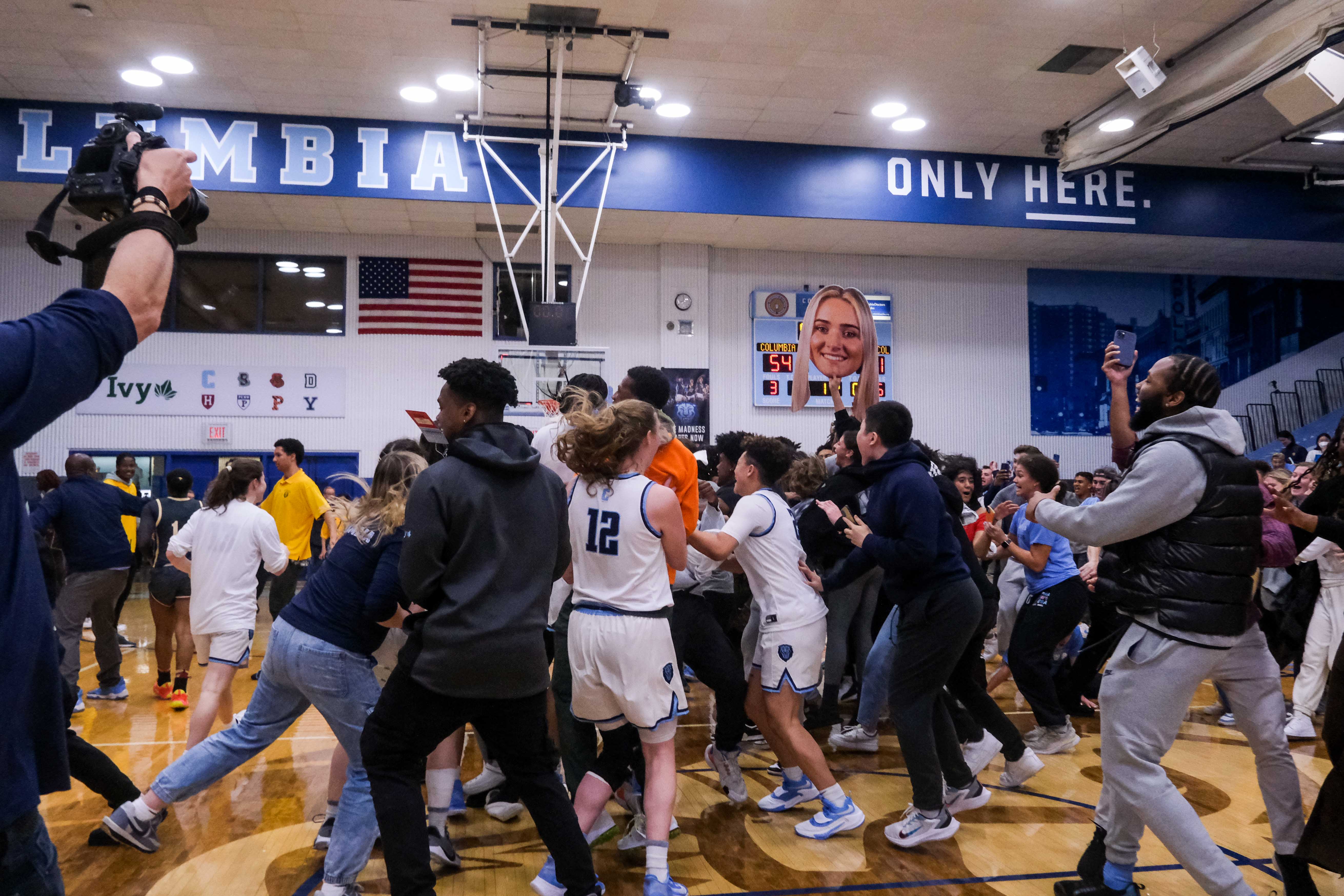 In Focus: Columbia fans storm the court after women’s basketball’s ...