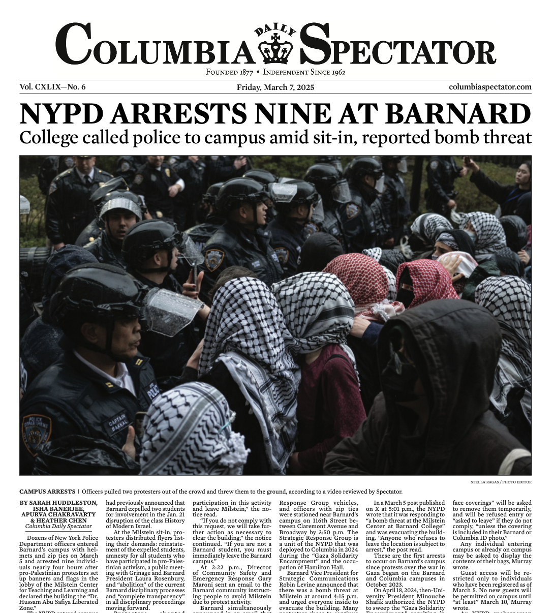 Homepage - Columbia Daily Spectator