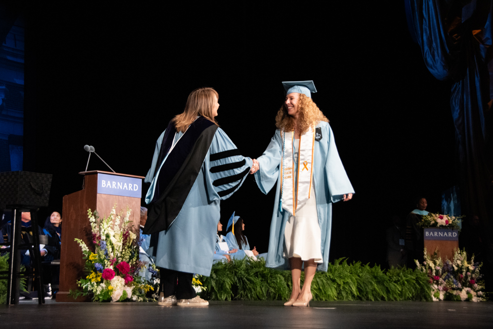 Barnard graduates celebrate 2024 Commencement, protest administration