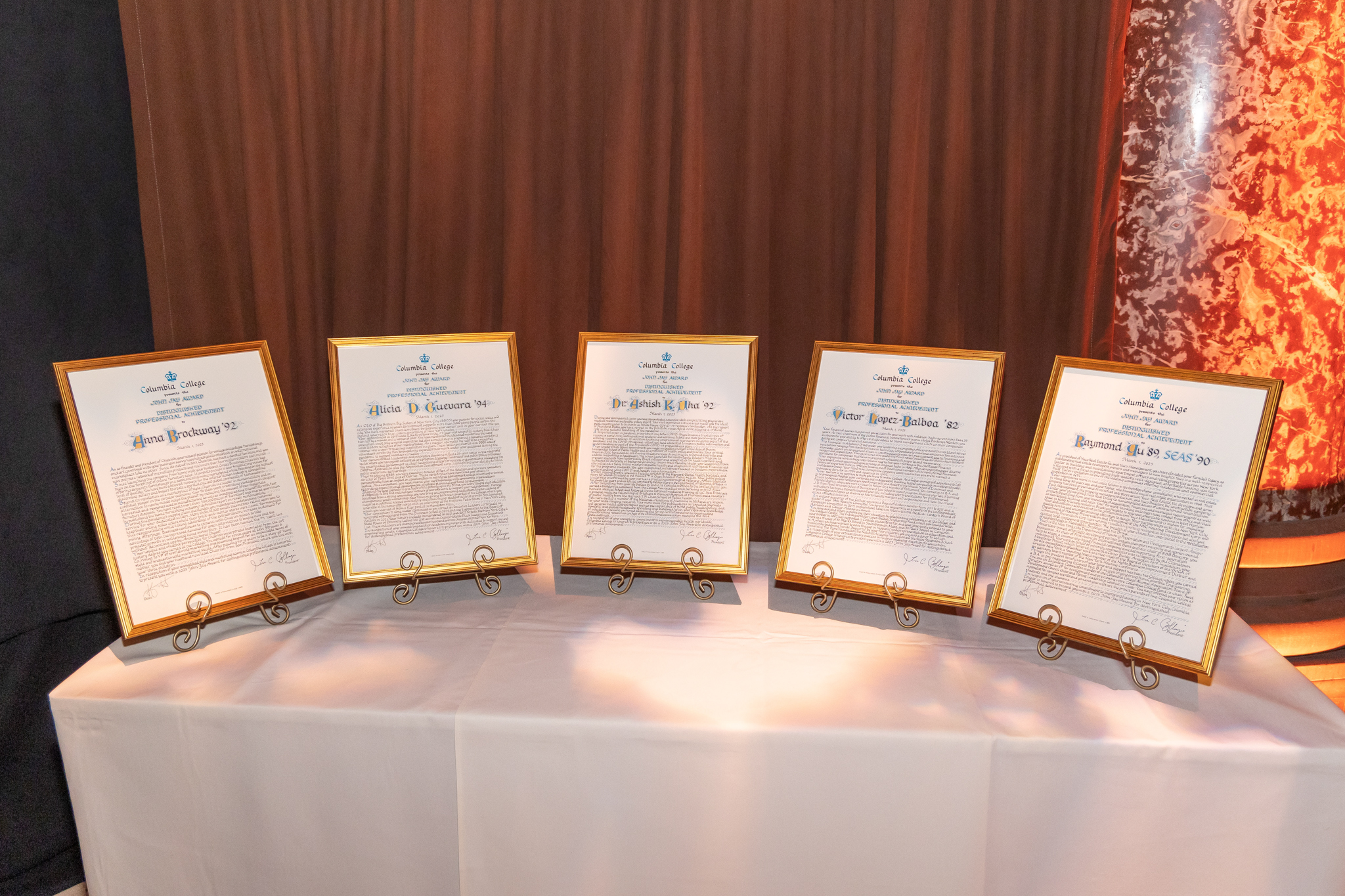 Five Columbia College alumni honored at Bollinger’s last John Jay ...