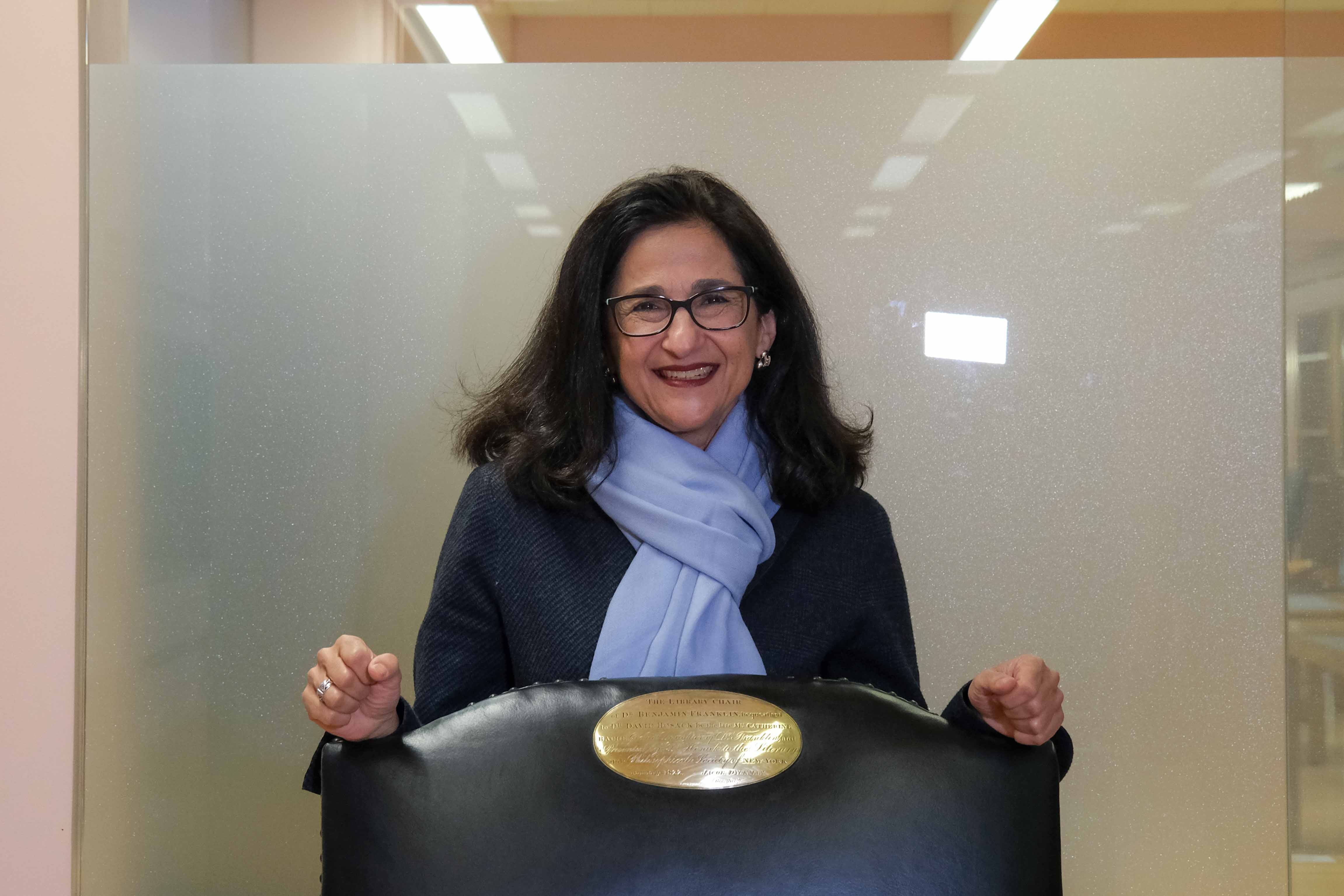 Shafik visits new Butler Library archival exhibit ahead of inauguration