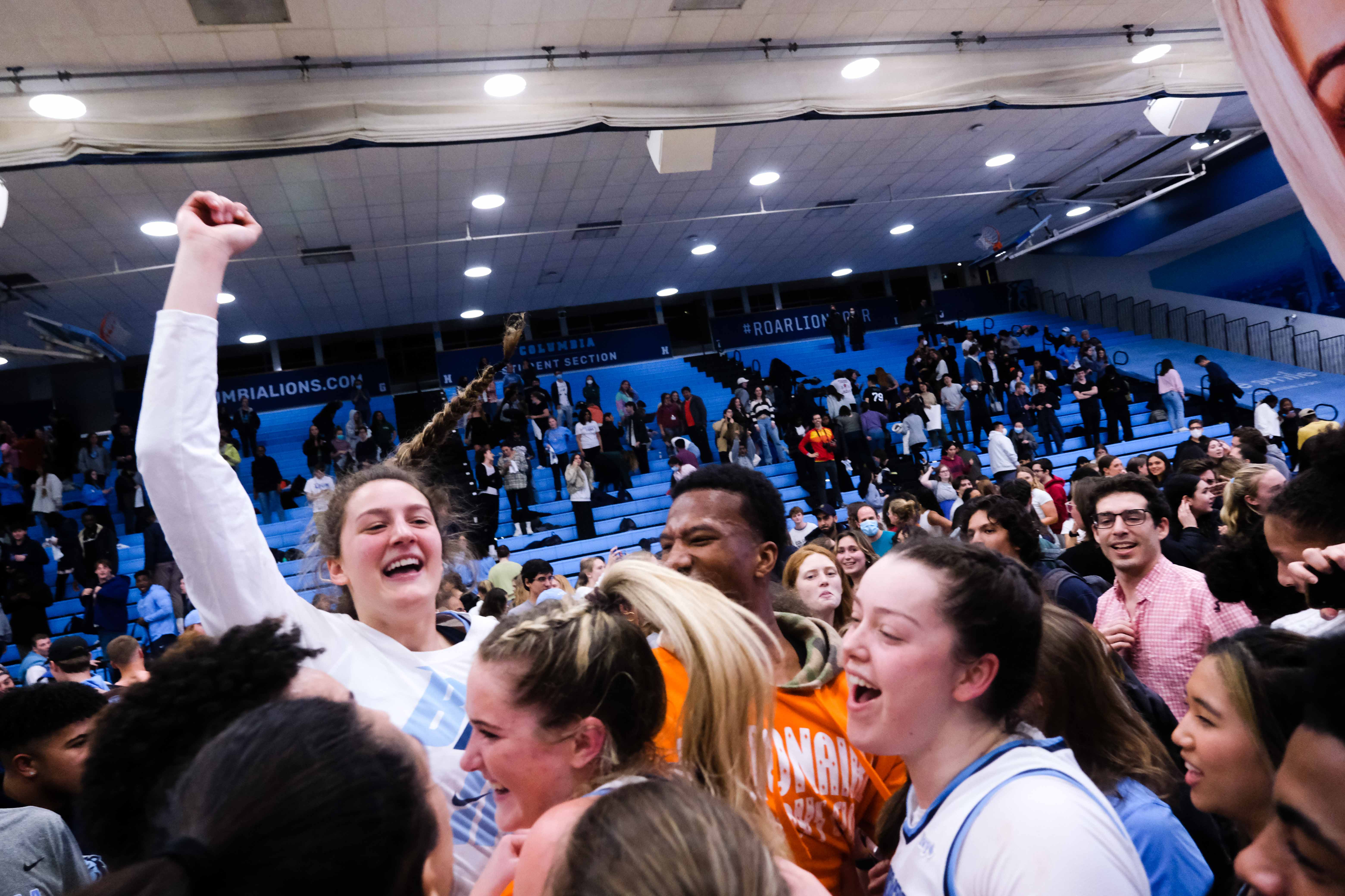 In Focus: Columbia fans storm the court after women’s basketball’s ...