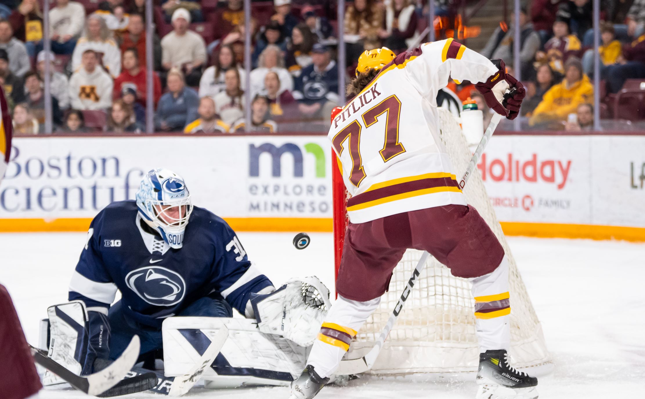 Rhett Pitlick scores twice as Gophers men’s hockey shuts out Penn State ...