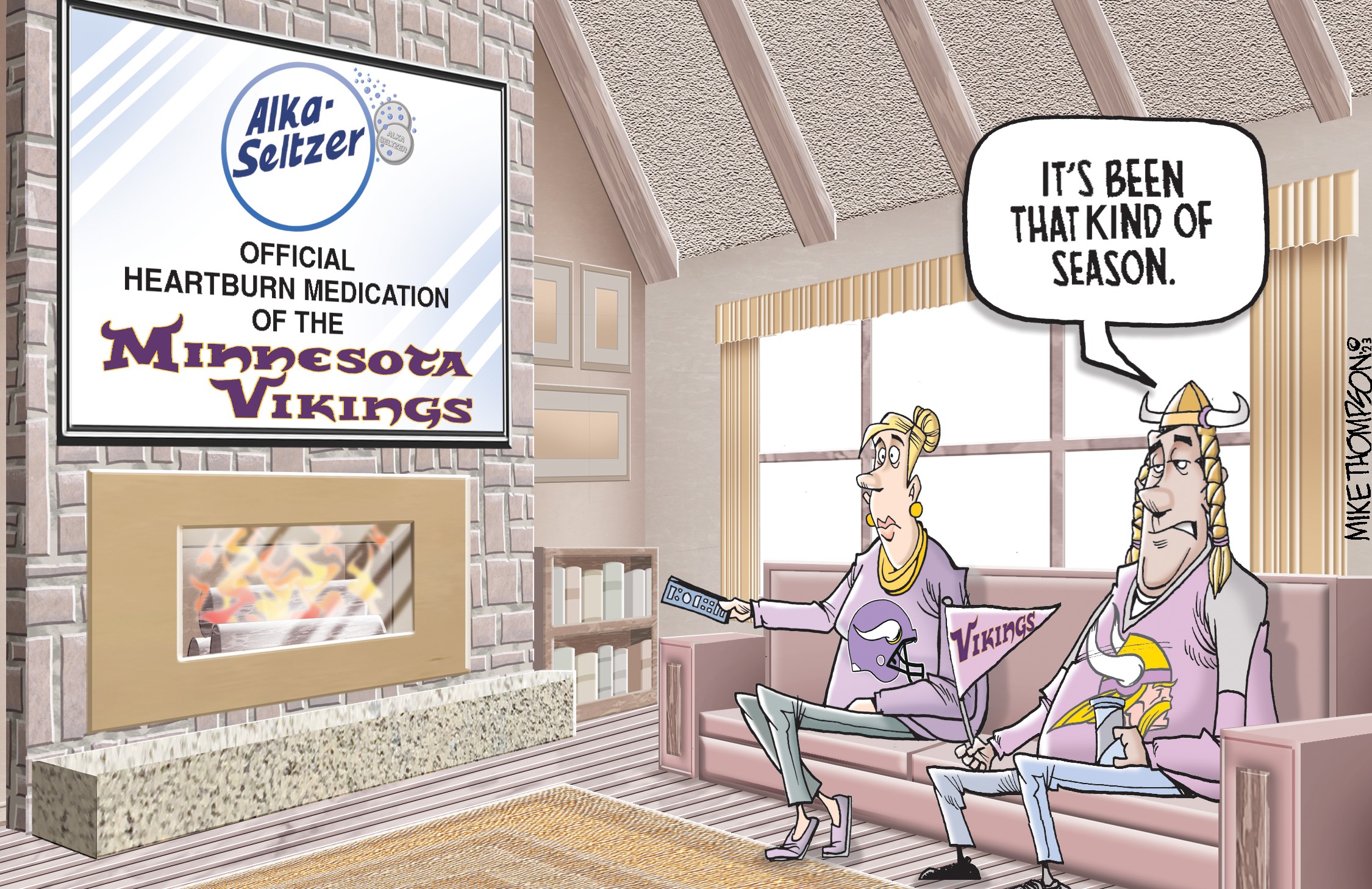 Editorial cartoon: Vikings fans prepare for the playoffs