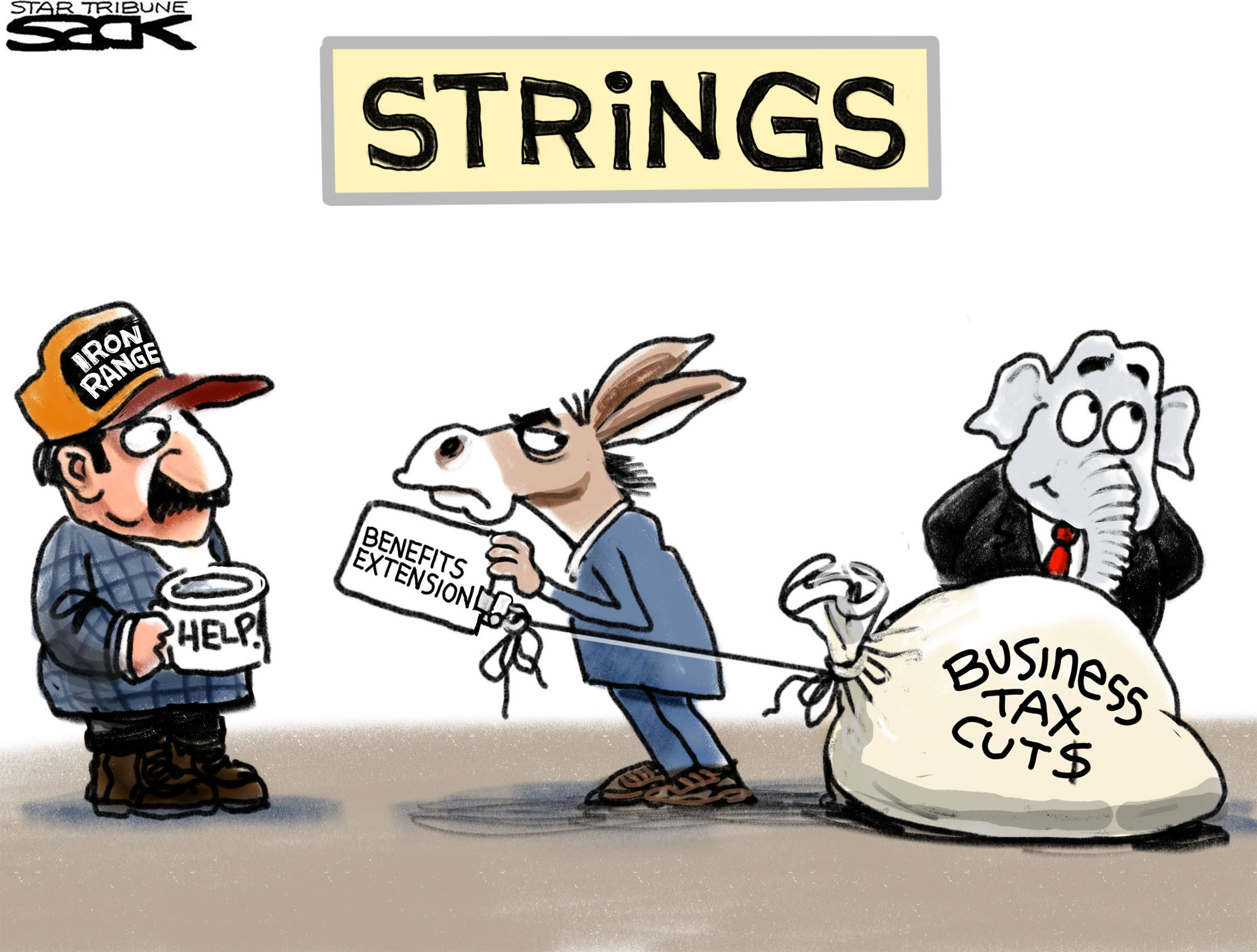 Sack cartoon: Help for Iron Range
