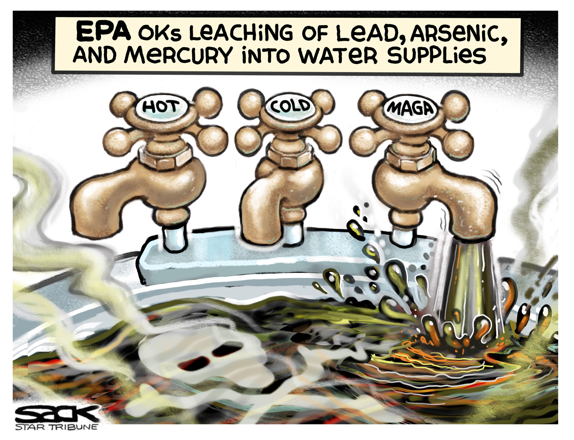 Water Pollution Editorial Cartooning