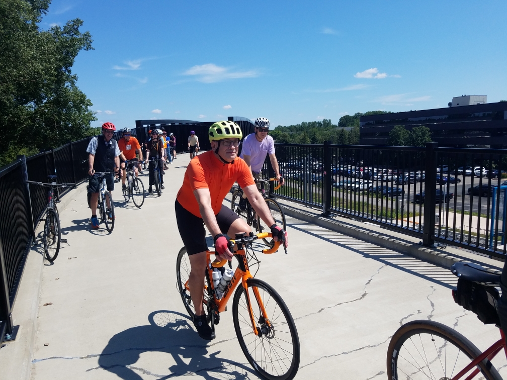 Bike trails along Green Line LRT extension reopen with celebration ride