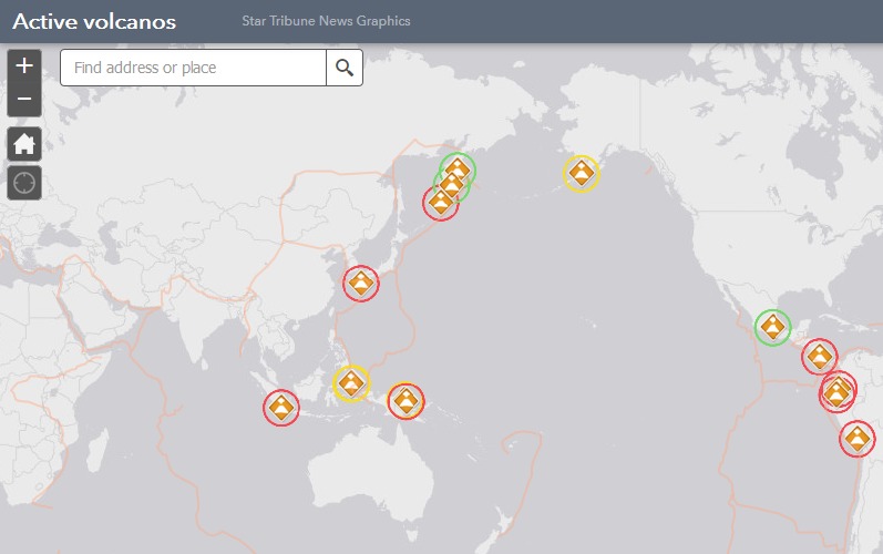 INTERACTIVE: Active volcano tracker