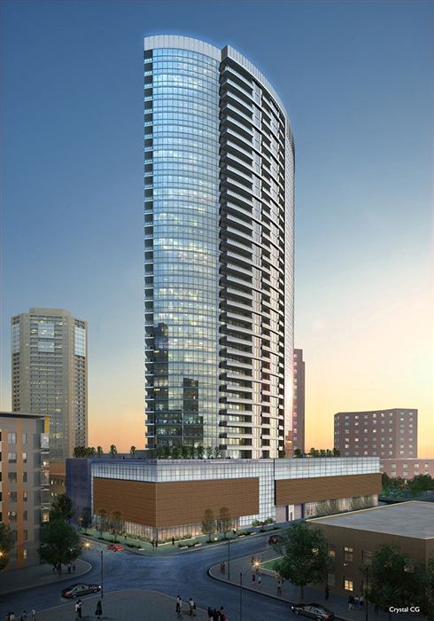 Luxury apartment tower in Loring Park growing up