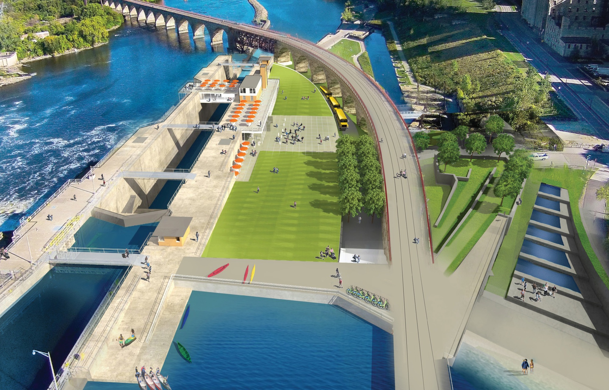 Riverfront advocates propose new park at Minneapolis lock and dam