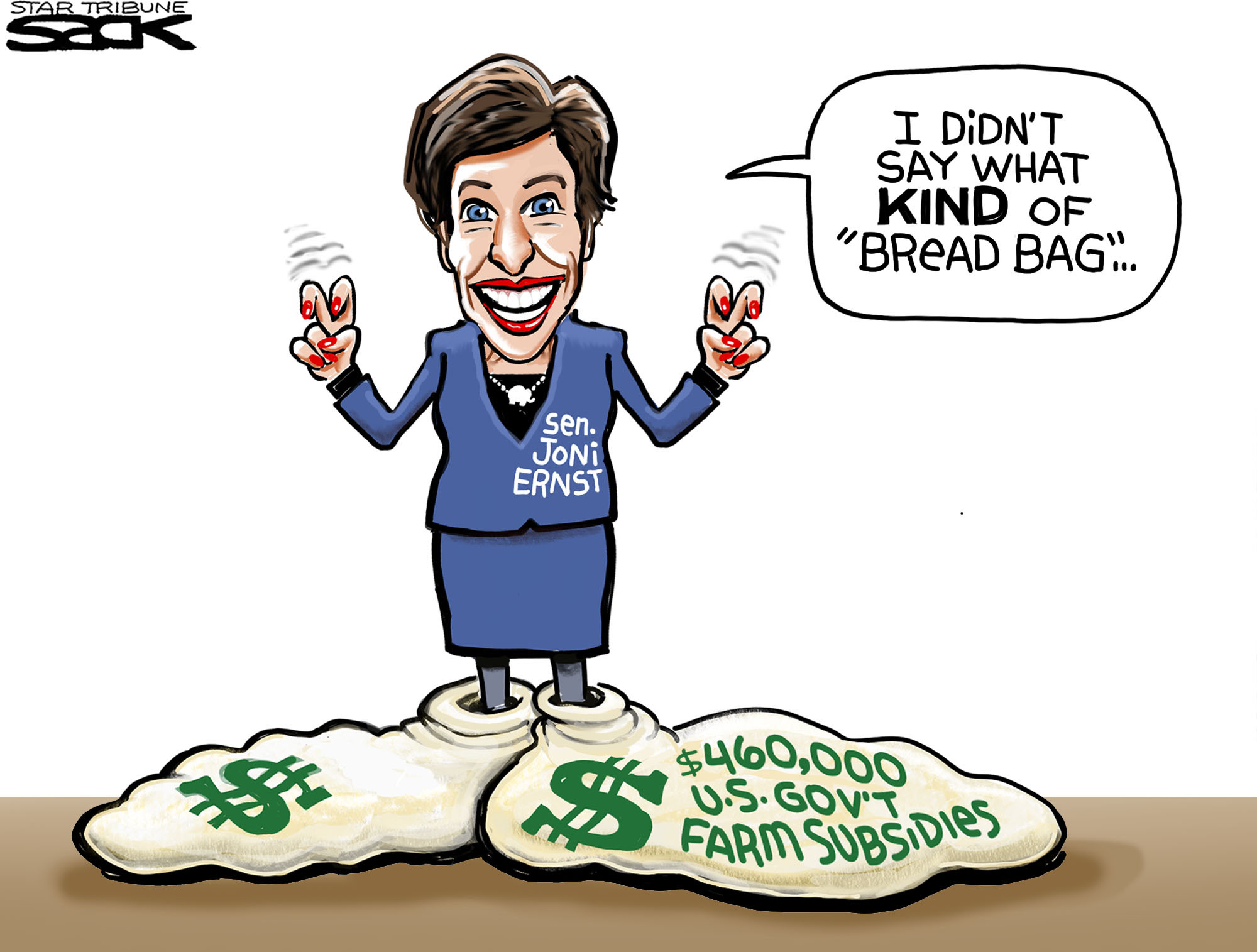 Sack cartoon: Sen. Joni Ernst