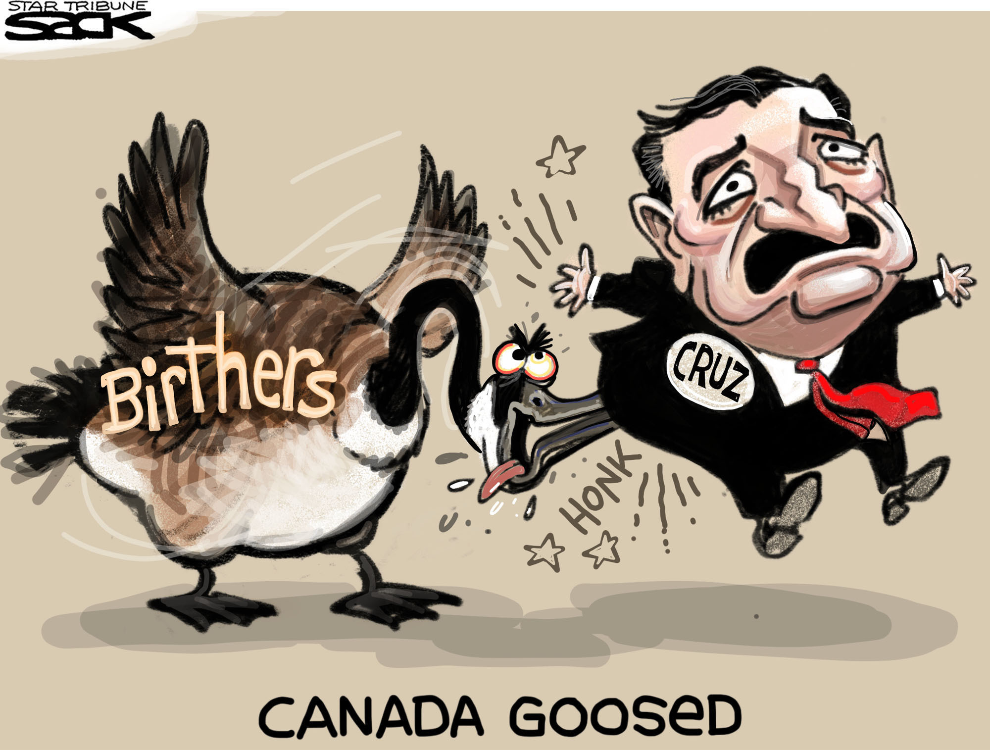 Sack cartoon: Ted Cruz