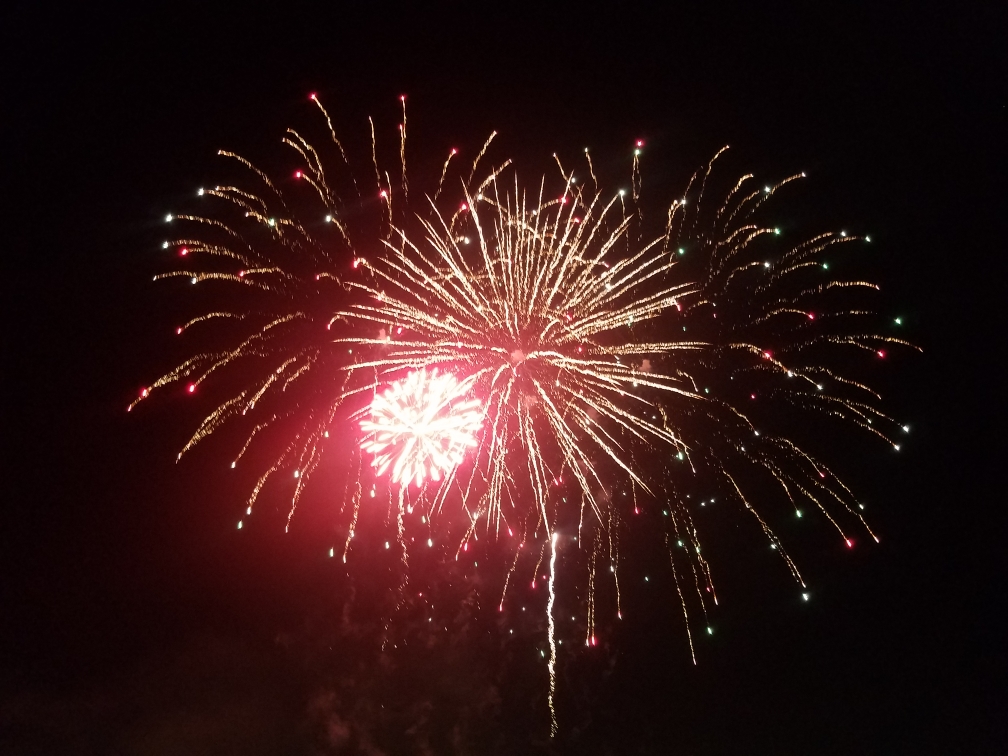 Drivers pulled over to watch and film fireworks. Not legal or safe ...