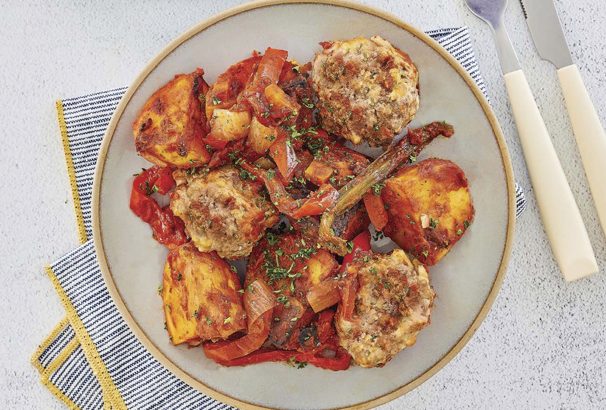 Sunday supper: Greek Meatballs with Roast Potatoes