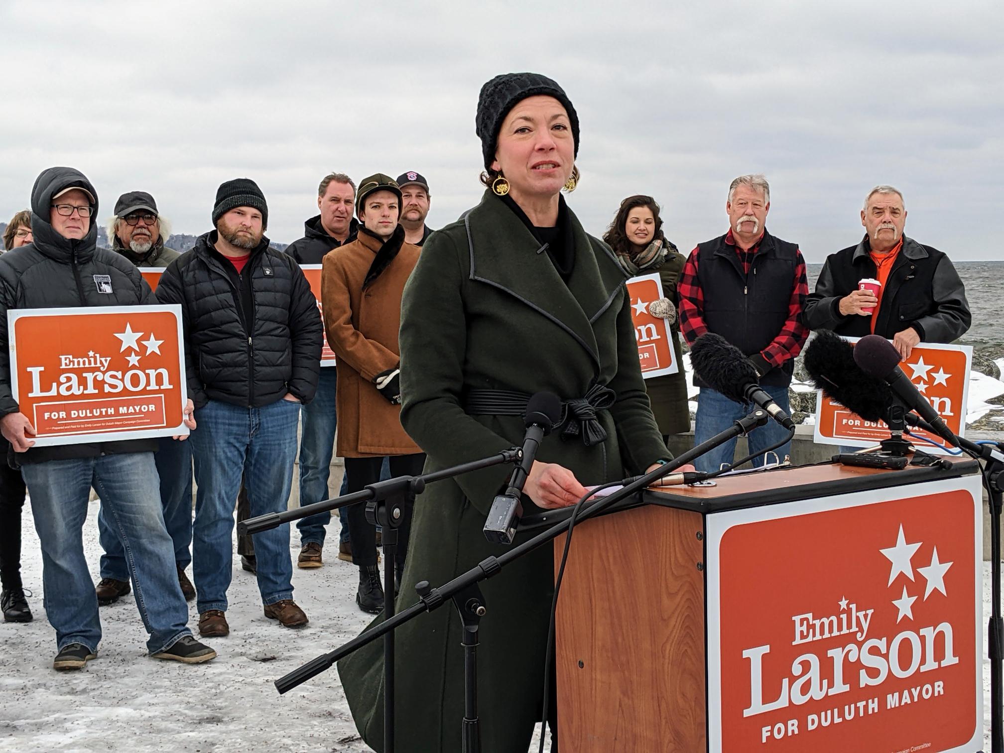Duluth Mayor Emily Larson announces bid for third term