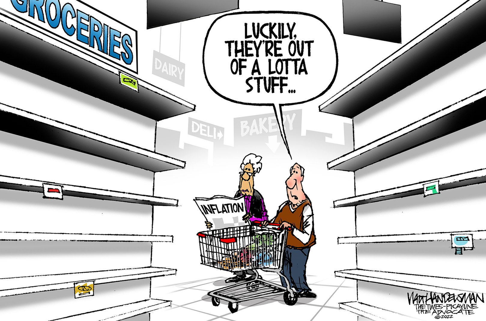 Editorial cartoon: Walt Handelsman on inflation and shipping bottlenecks