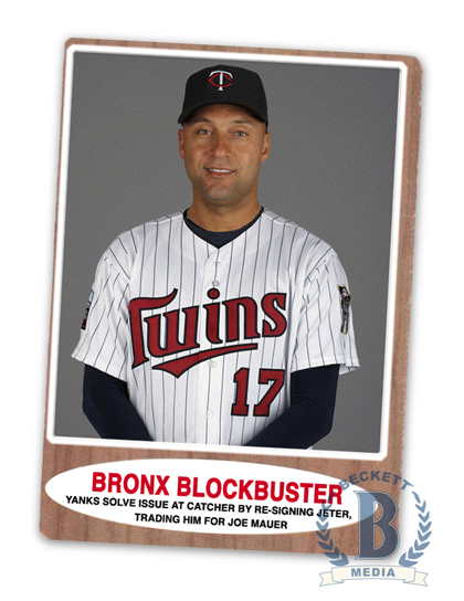 TFD: Jeter in a Twins uniform, after FICTIONAL trade for Joe Mauer