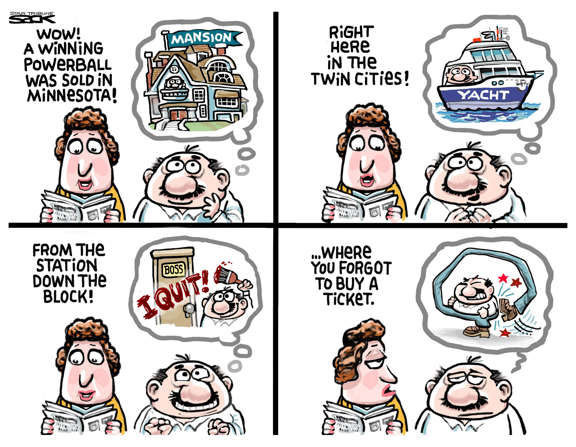 Steve Sack cartoon: Powerball