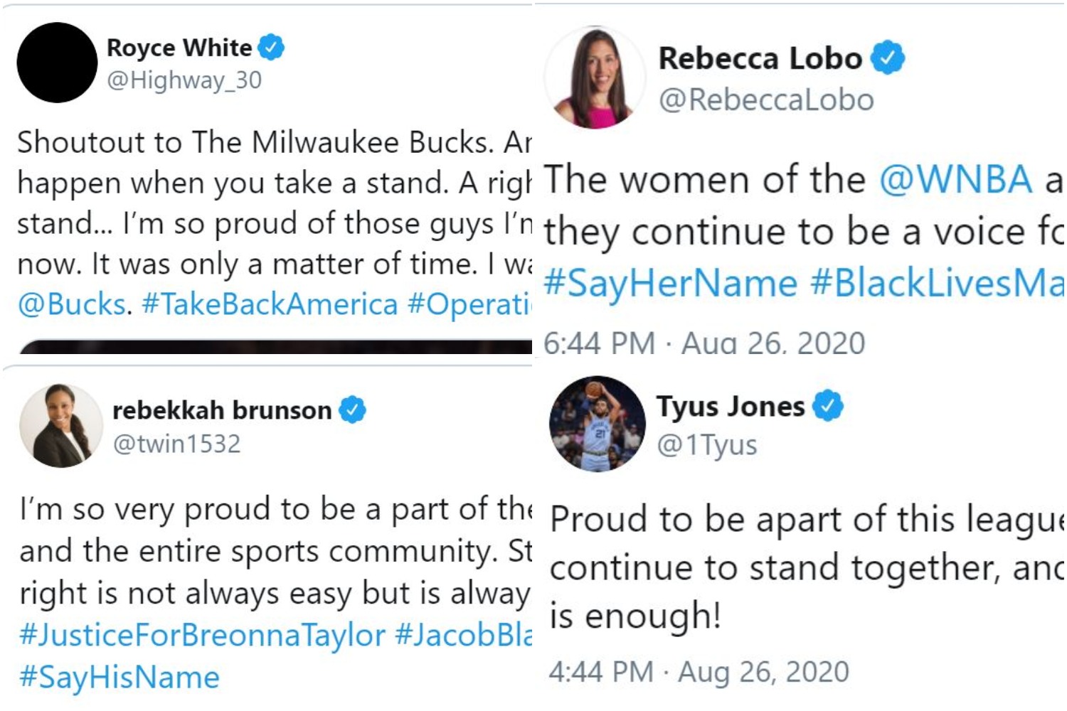 Social media reaction to NBA and WNBA strike