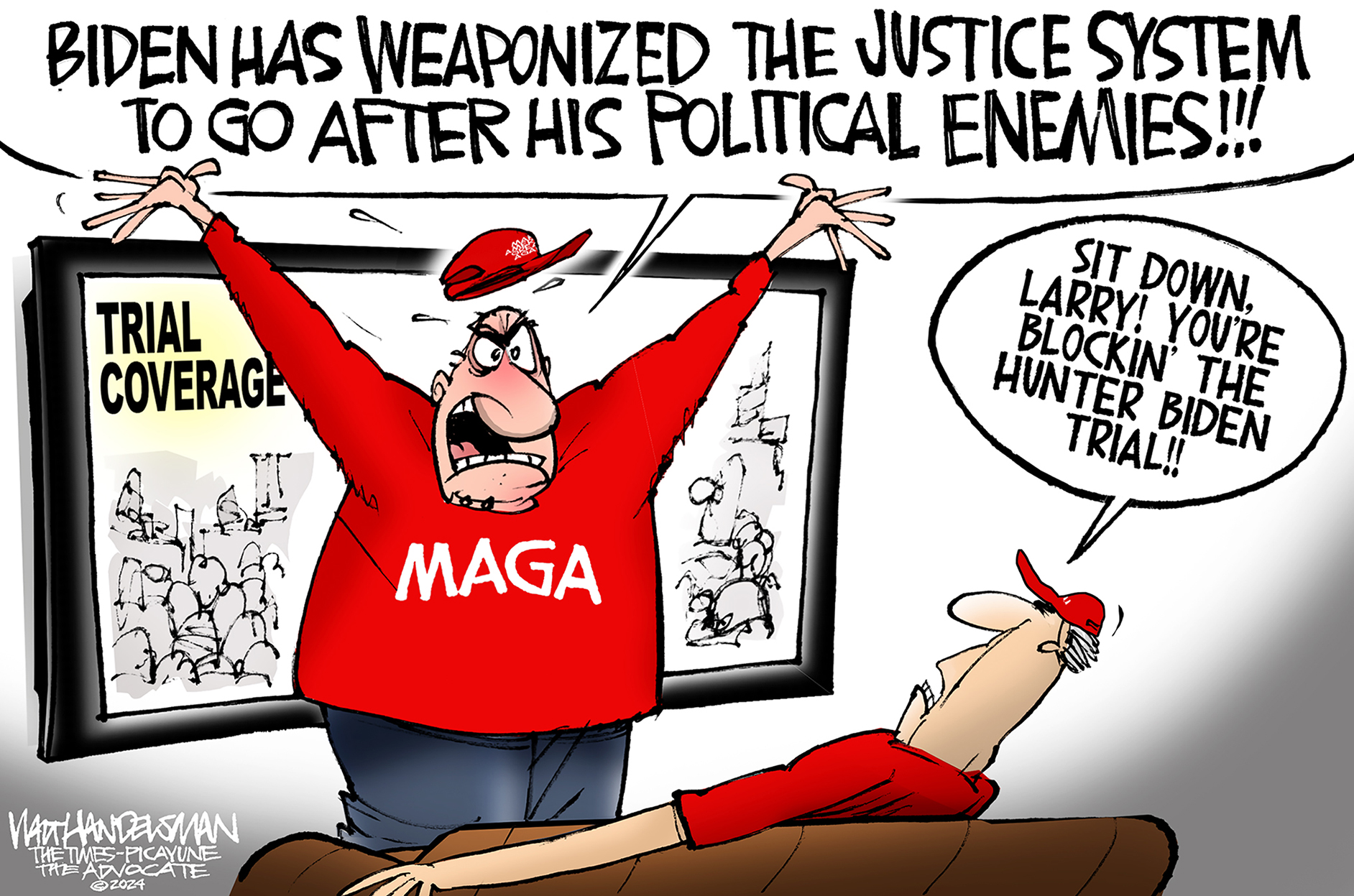 Editorial Cartoon Walt Handelsman On The Hunter Biden Trial