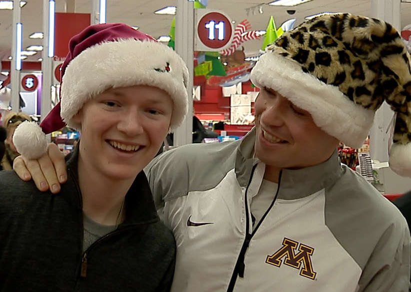 Gophers punter Peter Mortell learns the power of Christmas giving
