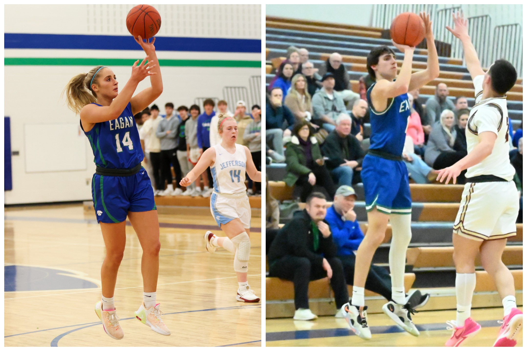 At Eagan, twins Drew and Max Buslee lead the high school basketball teams