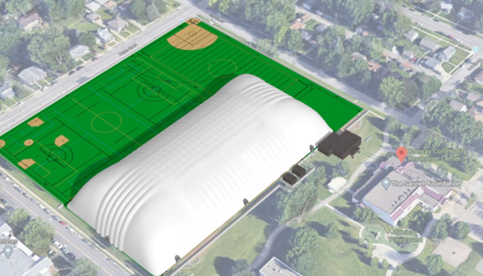 Sanneh Foundation adds new athletic fields, dome for year-round sports ...