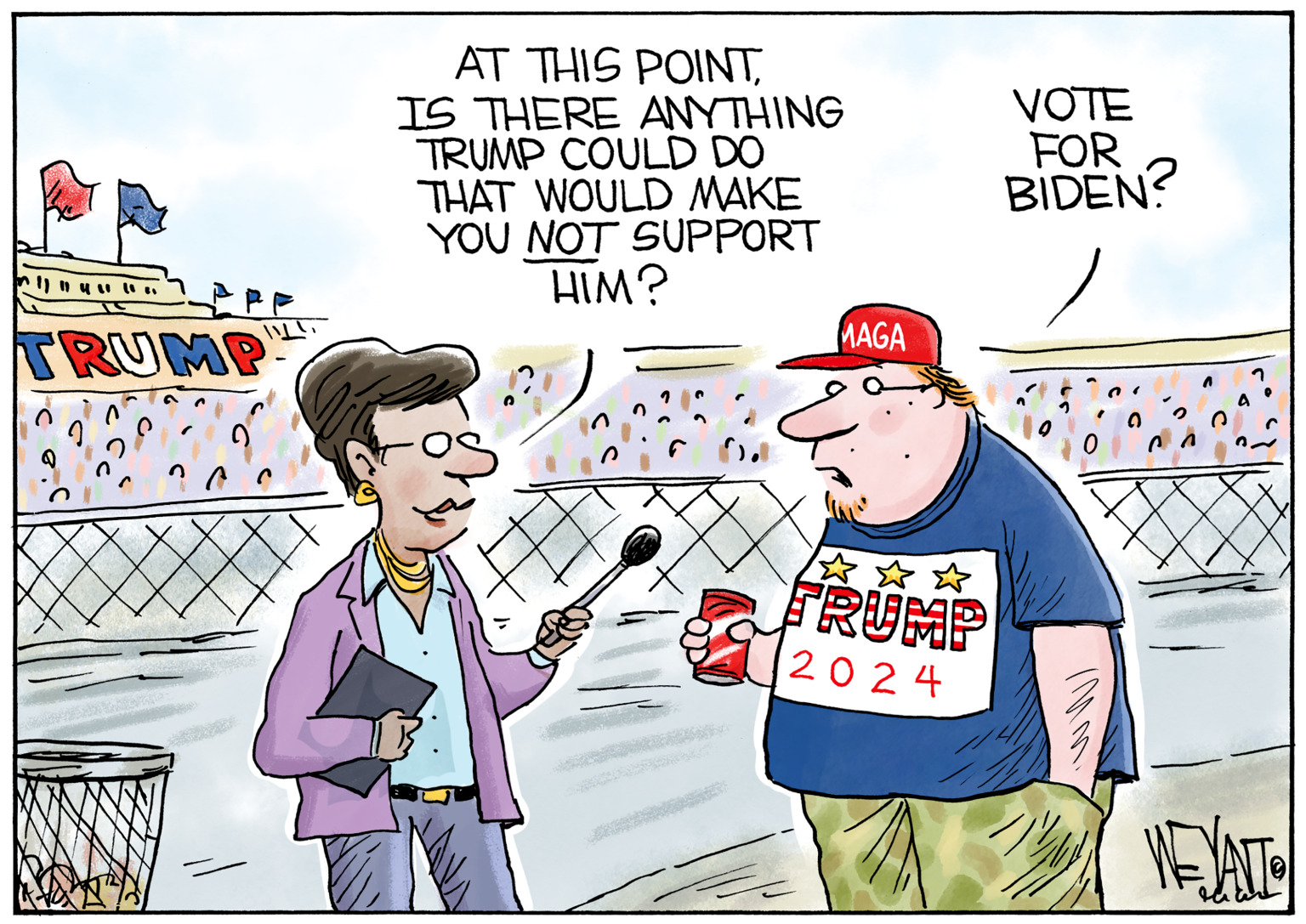 Editorial cartoon: How Trump can lose supporters