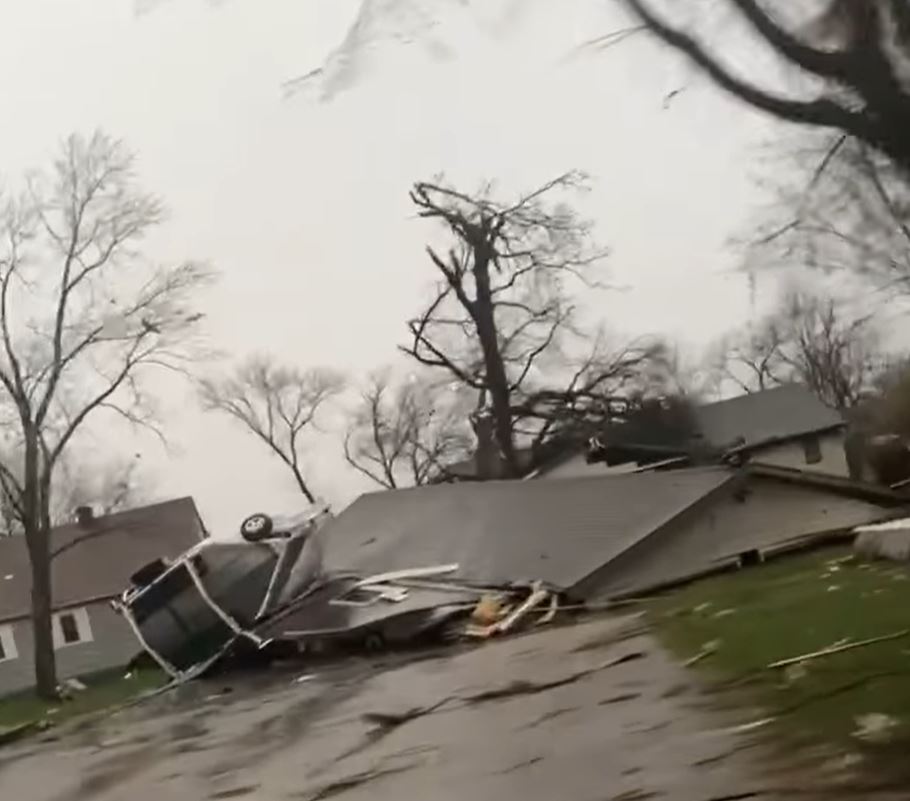 On-duty firefighter killed as severe storms cause damage across western ...