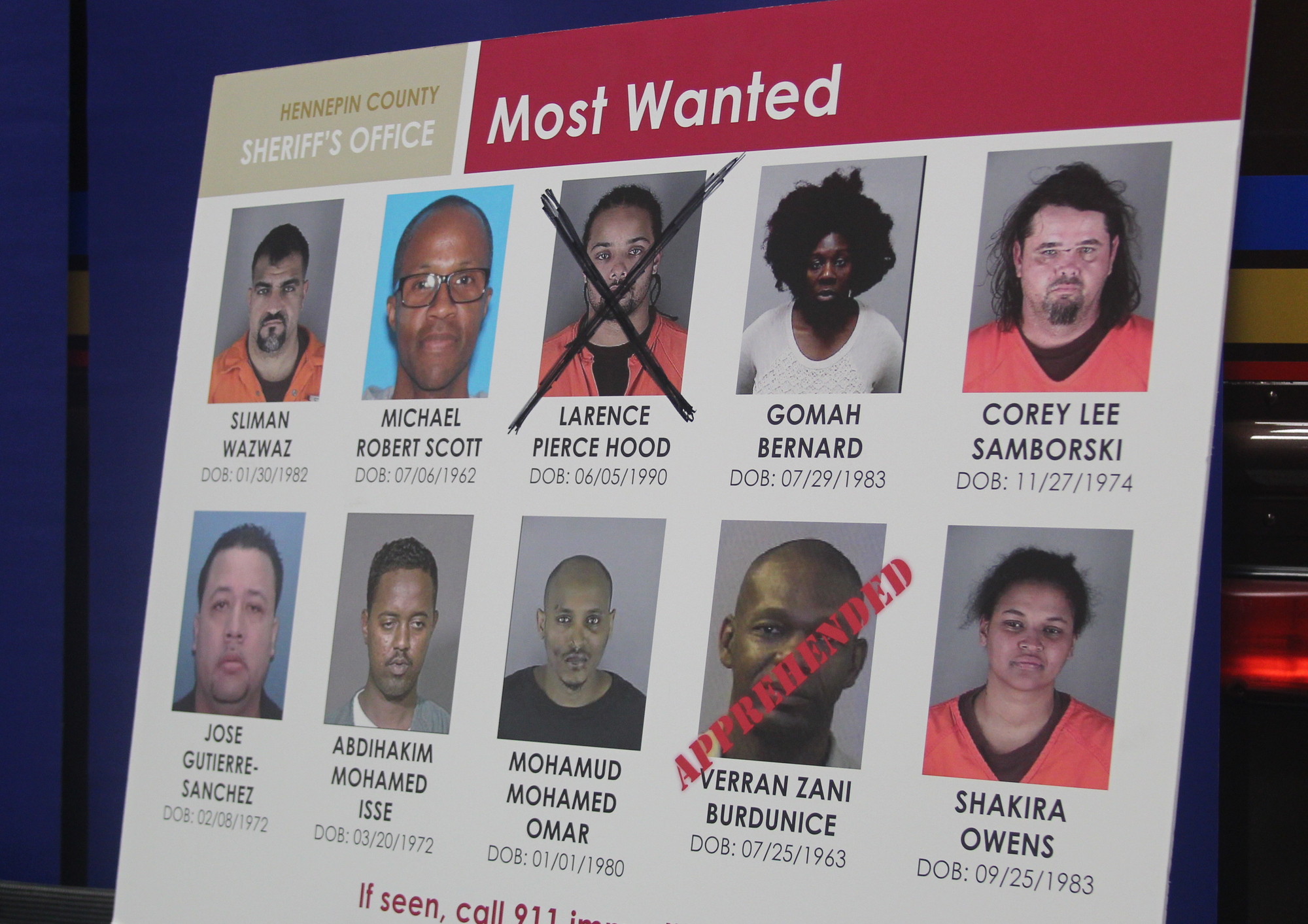 Hennepin County warrant sweeps capture several on most wanted list