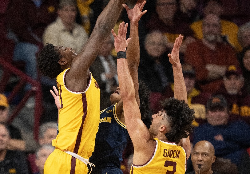 Gophers big men Dawson Garcia and Pharrel Payne; Hoosier coach Mike ...