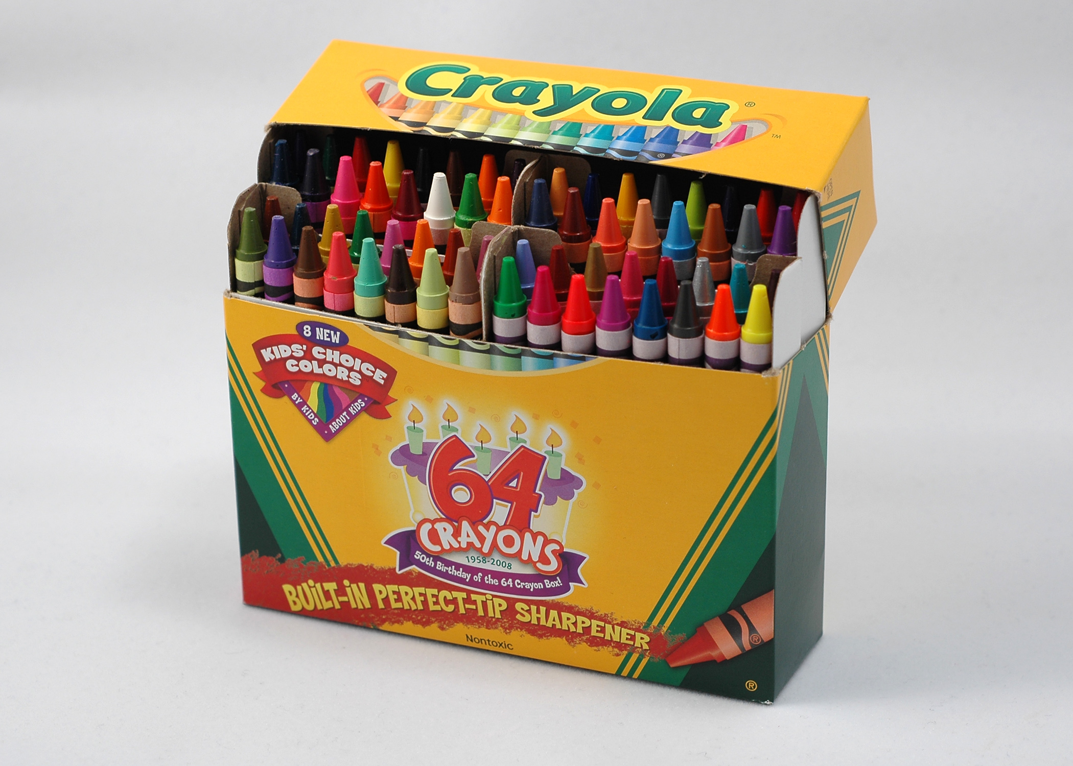 Crayola marks 64-count box's 50th birthday with new colors