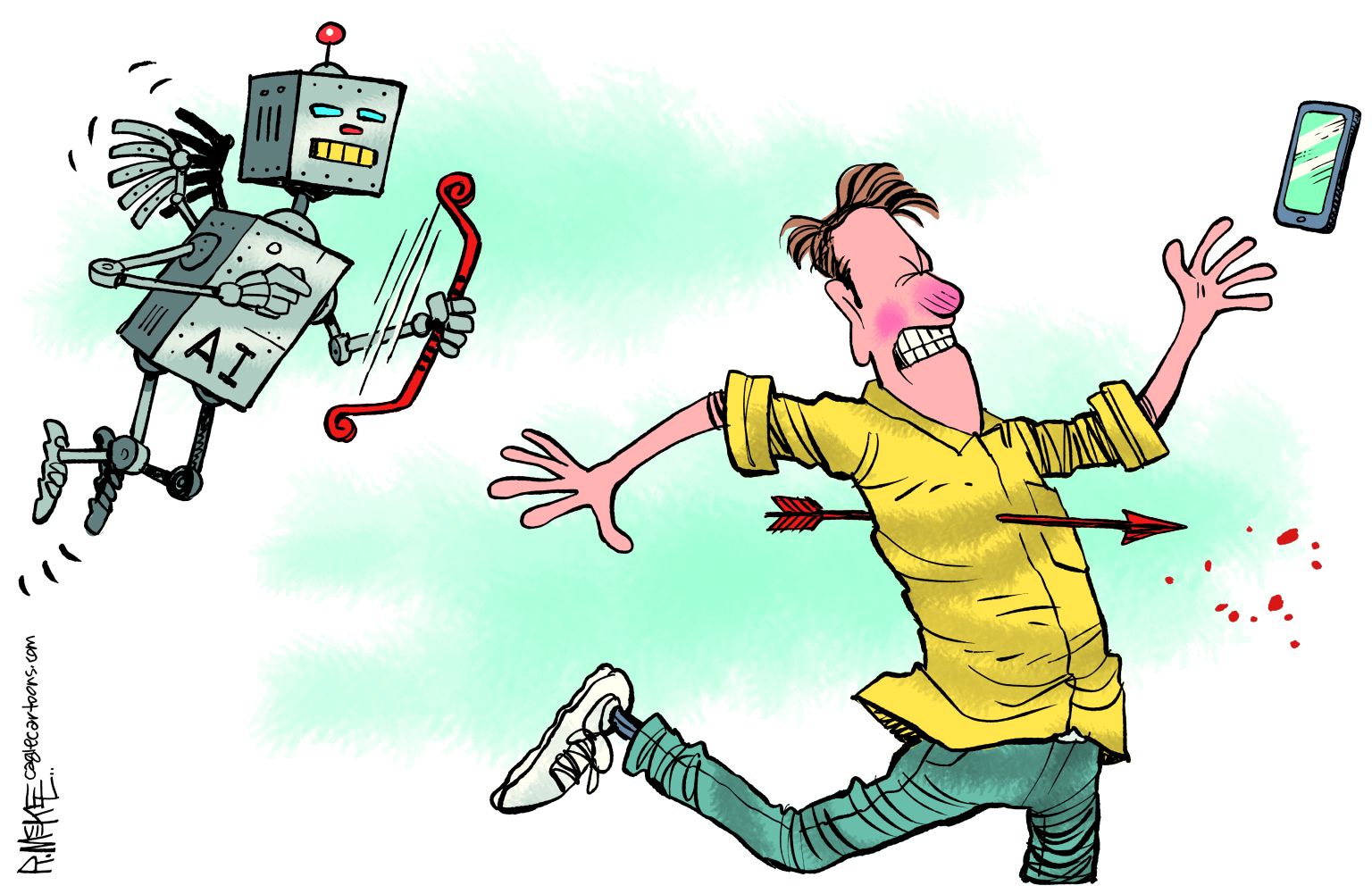 Editorial cartoon: For the love of AI