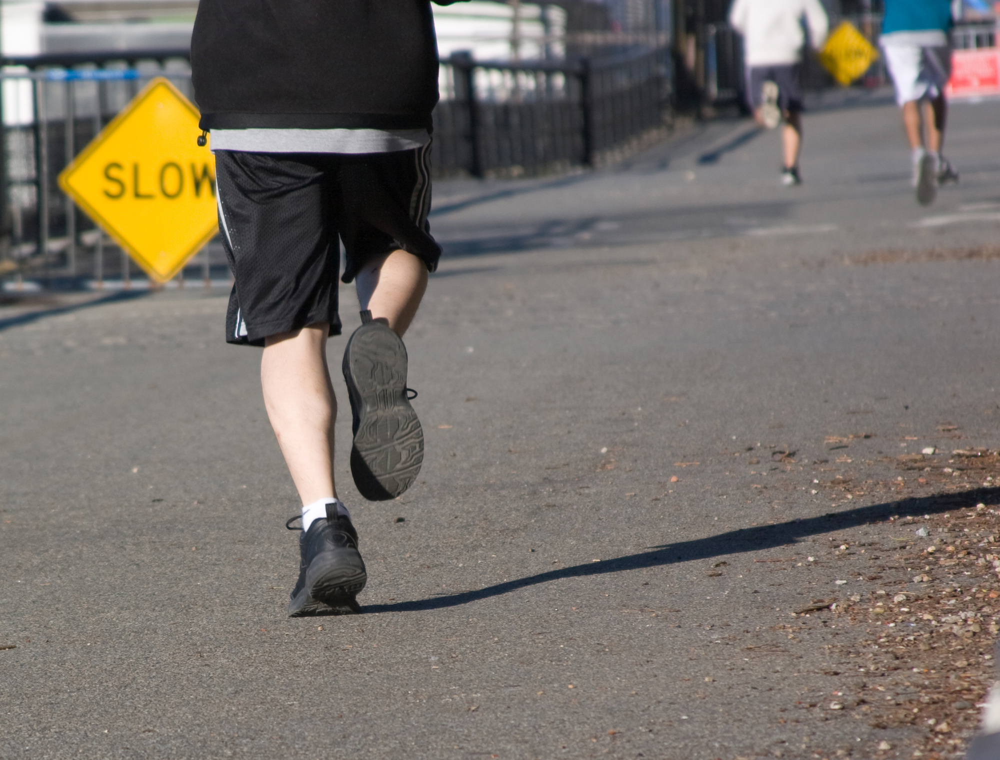 Sometimes a grown man trips and falls down while running