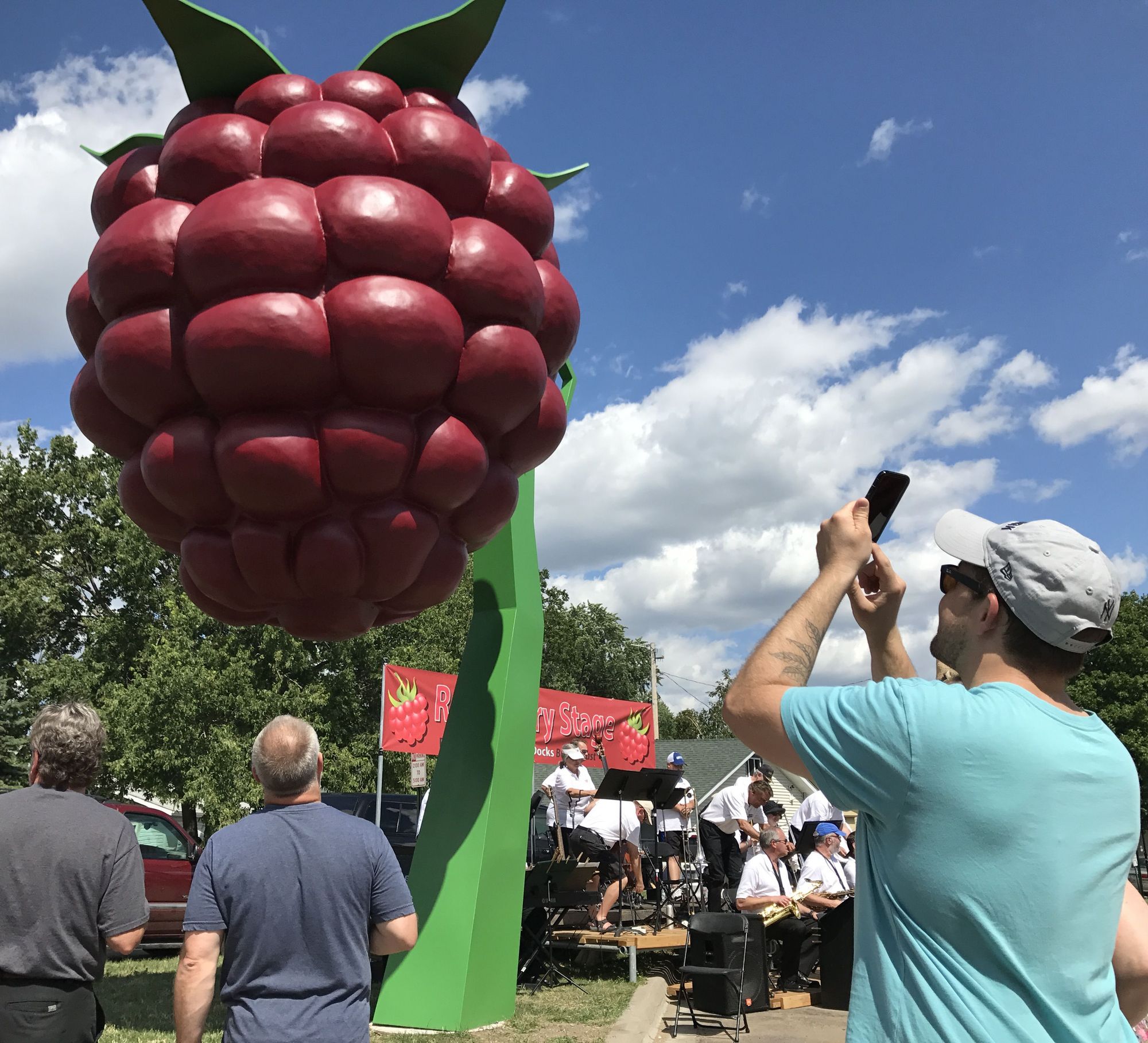 Hopkins is now the home of the world's largest raspberry monument