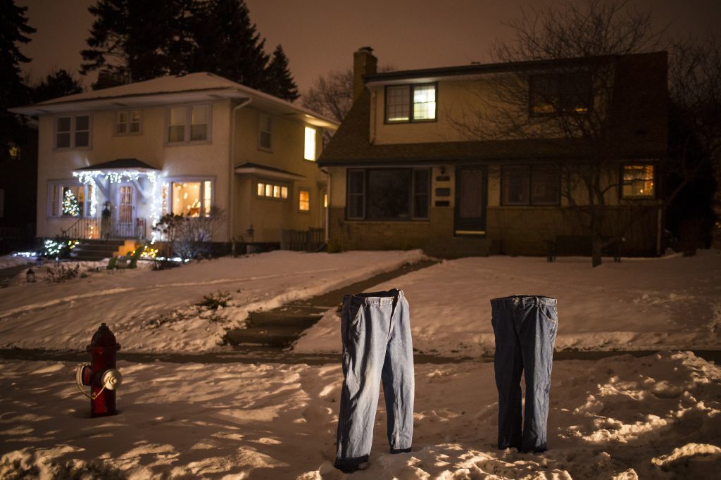 Frozen jeans put up for display in Northeast prove to be pretty cool