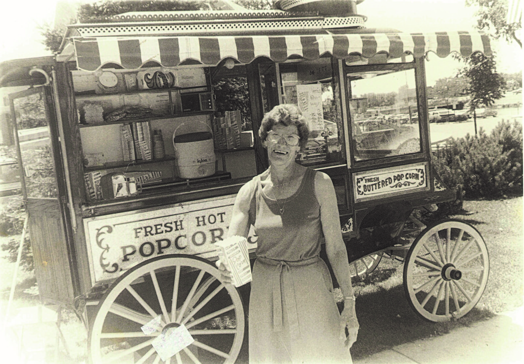 Vera Johansen's popcorn wagon became a Northfield landmark