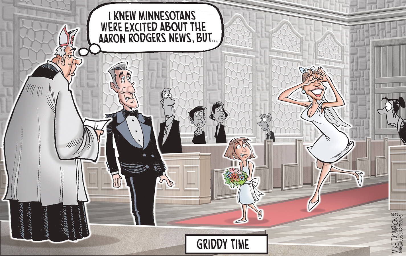 Mike Thompson cartoon: Aaron Rodgers