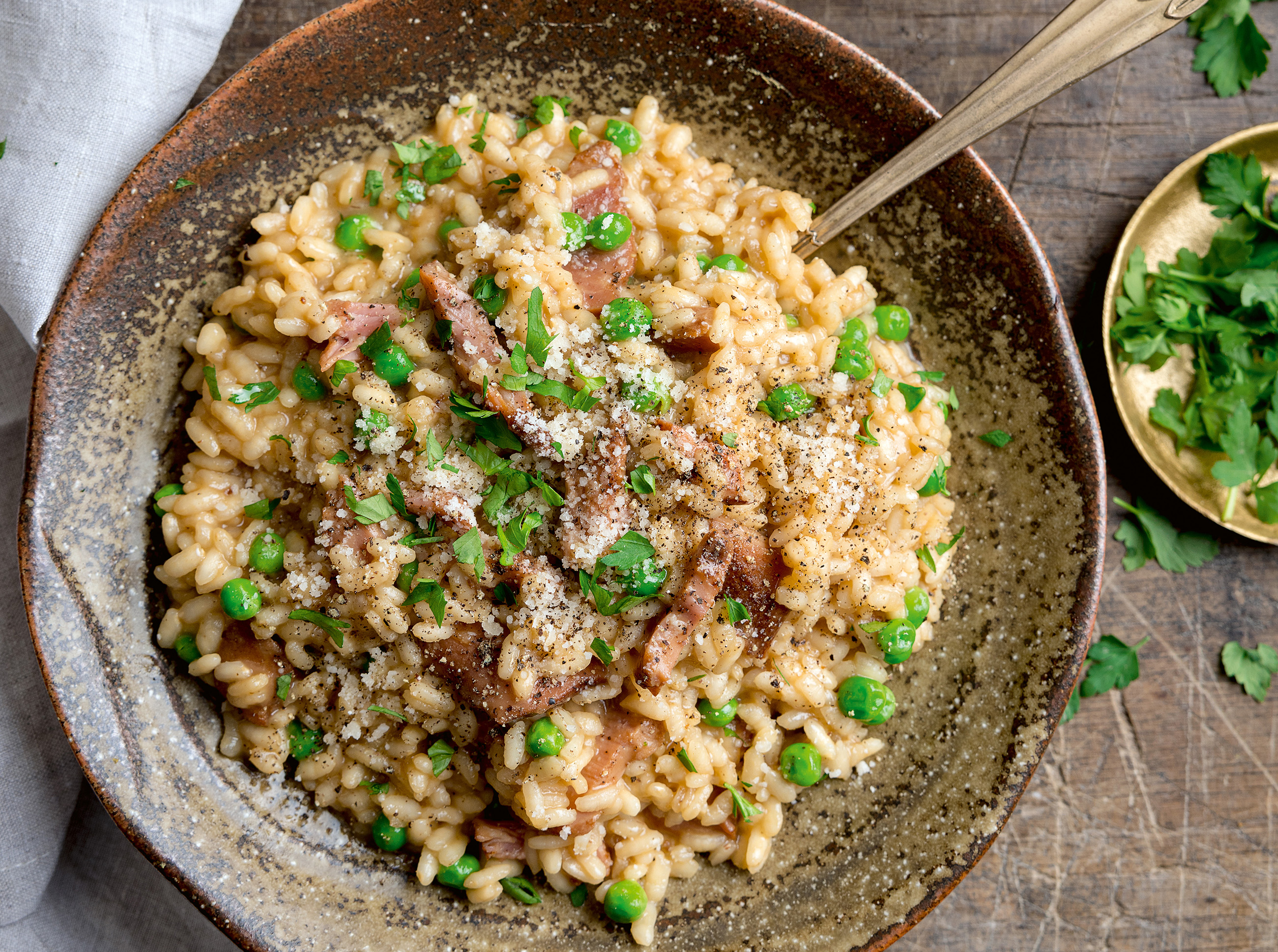 Parma Ham Pea Risotto Ramsay