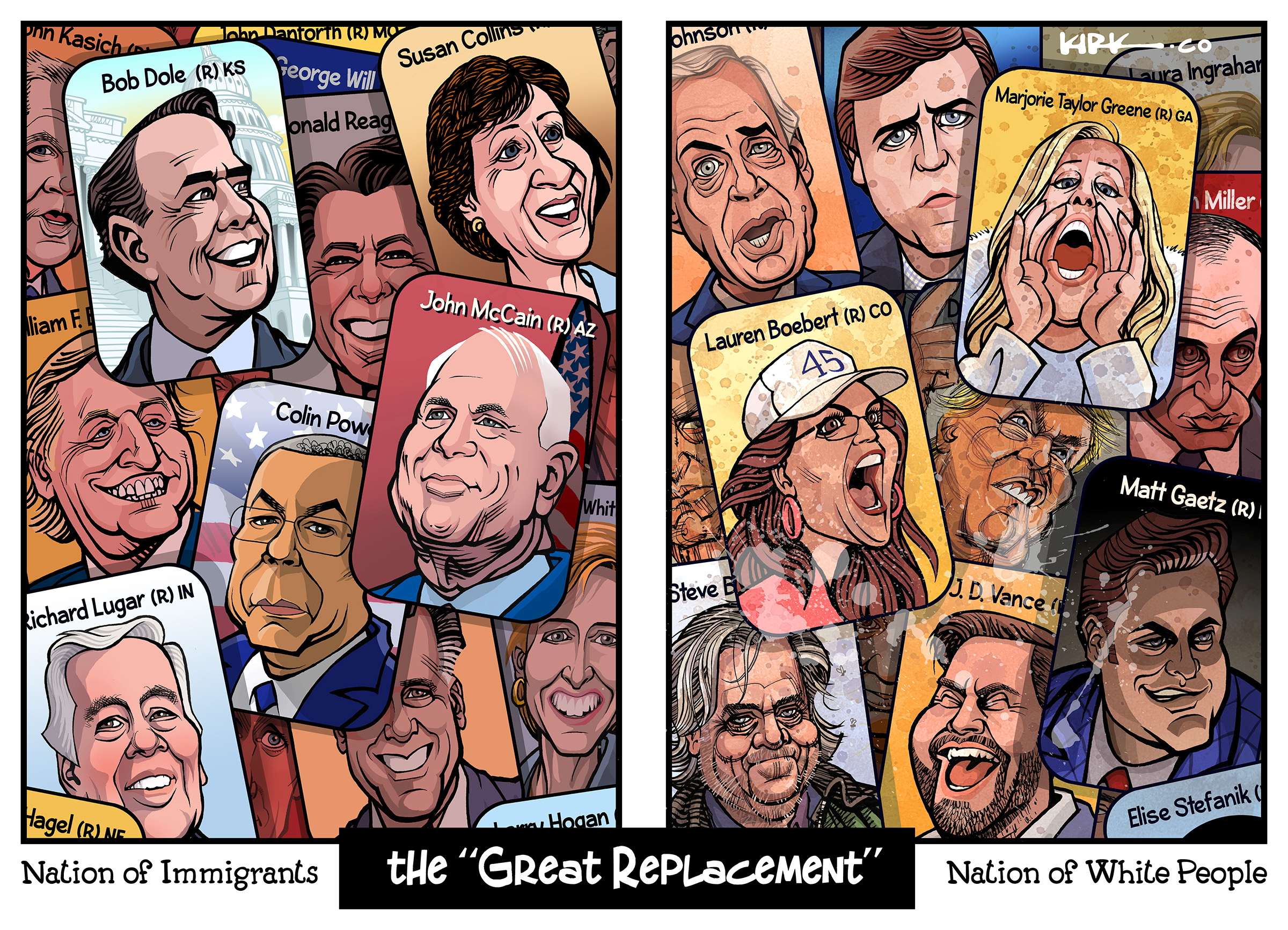 Editorial cartoon: The great replacement