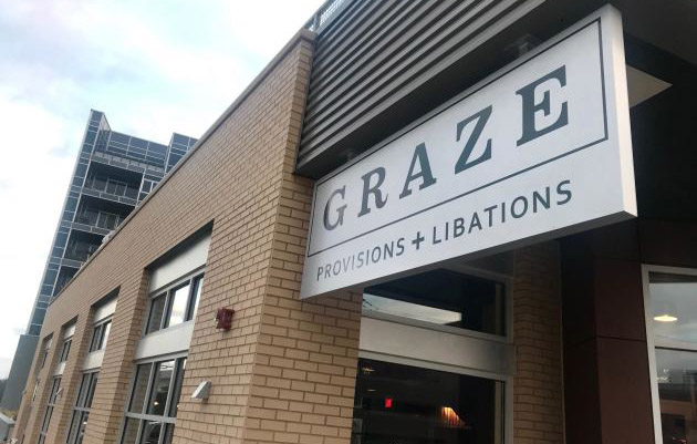 Graze Provisions + Libations, a new food hall in the North Loop ...