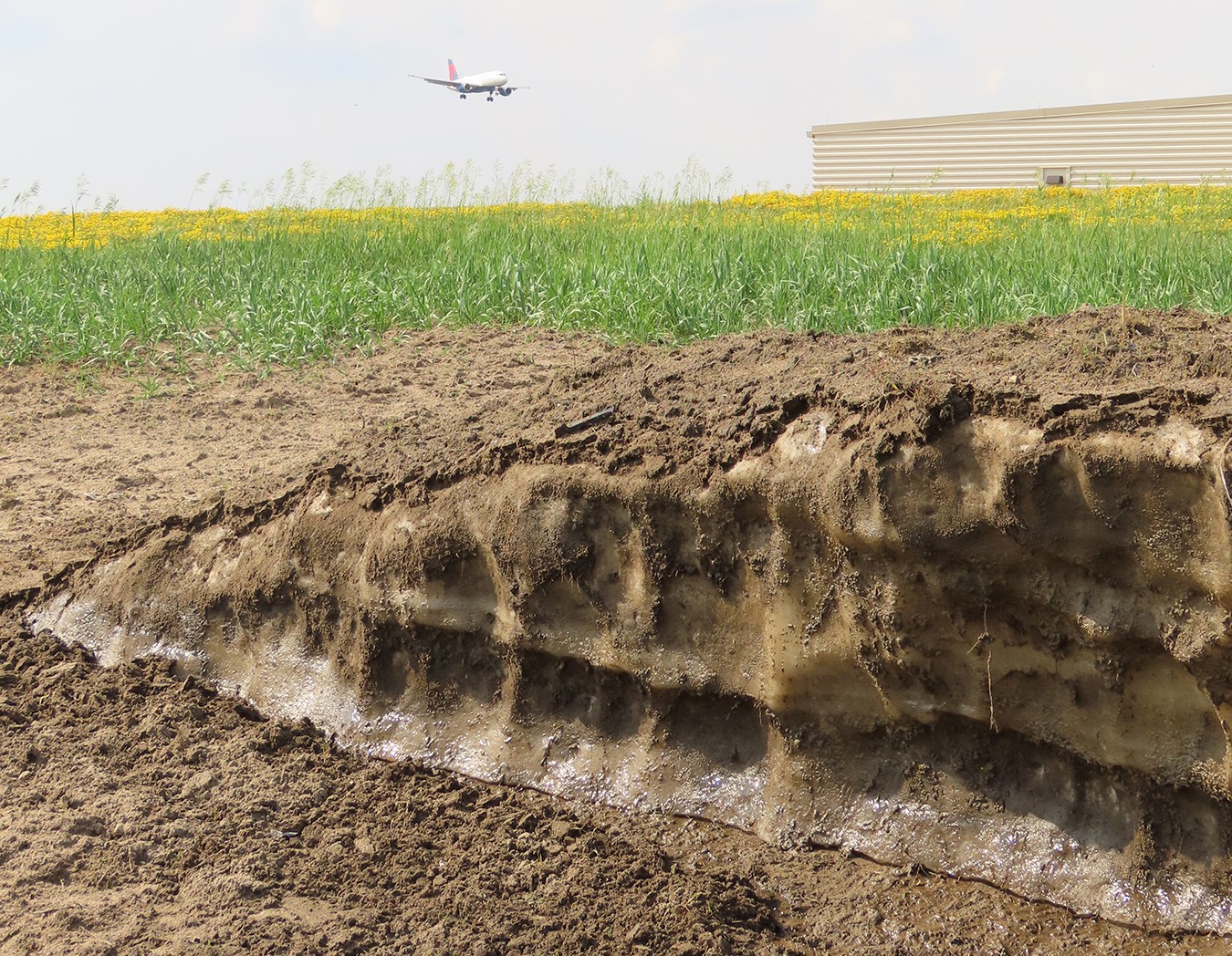 Stubborn snow pile at MSP Airport persists despite hot weather