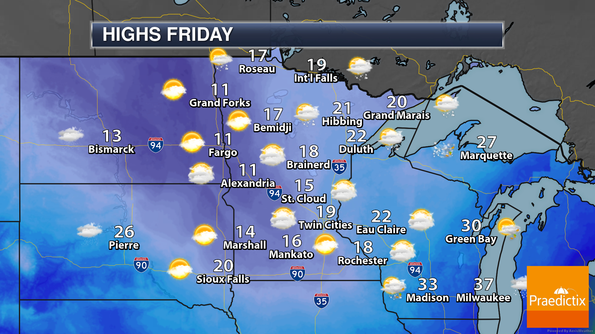 Cloudy And Chilly Friday - 40s Likely Next Week